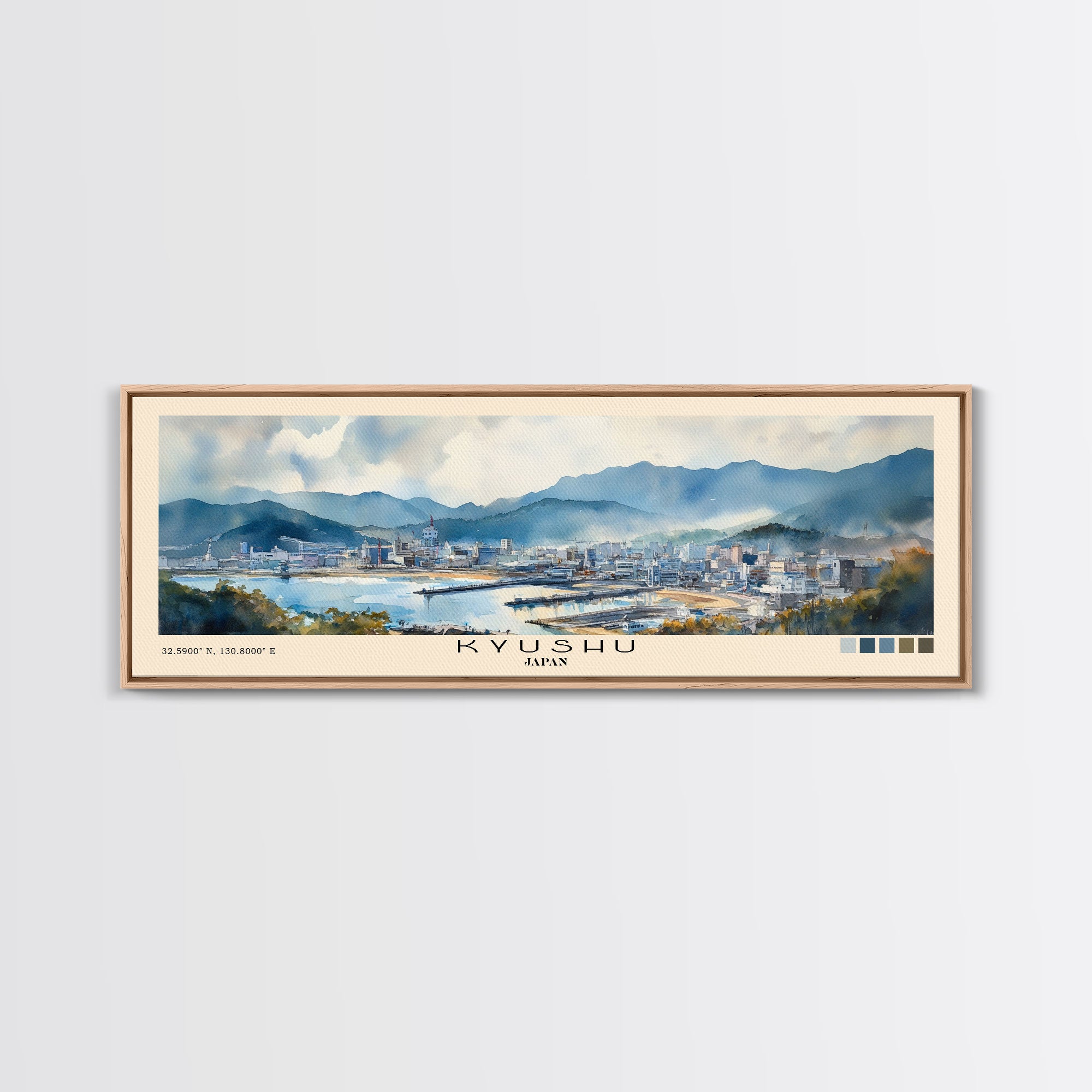 Kyushu, Japan Watercolor Beach Print, Vacation Gift, Japan Wall Art, F ...