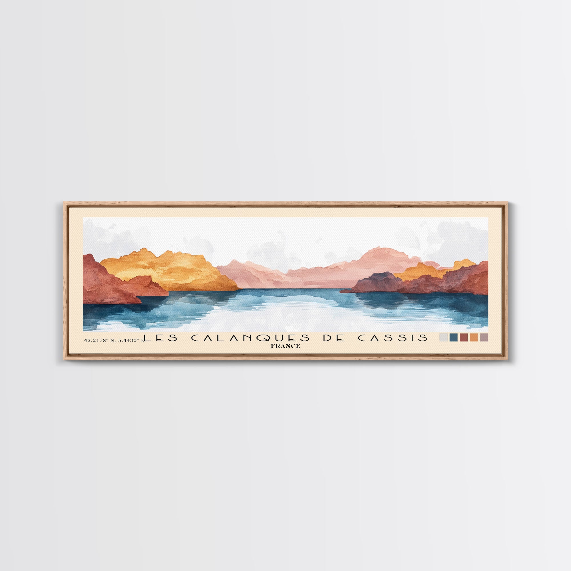 Les Calanques de Cassis, France Watercolor Print, Vacation Gift, Franc ...