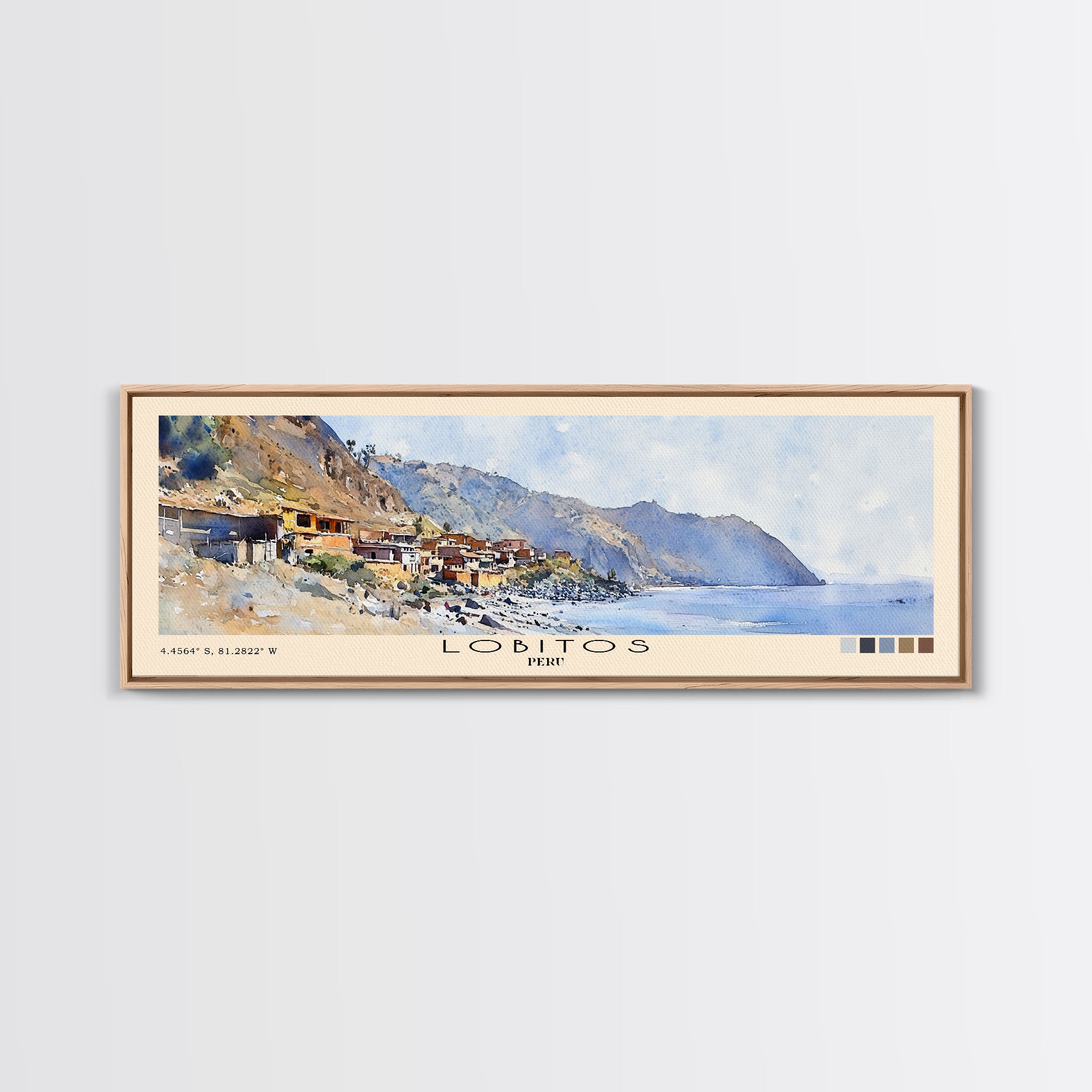 Lobitos, Peru Watercolor Print, Vacation Gift, Peru Wall Art, Vacation ...