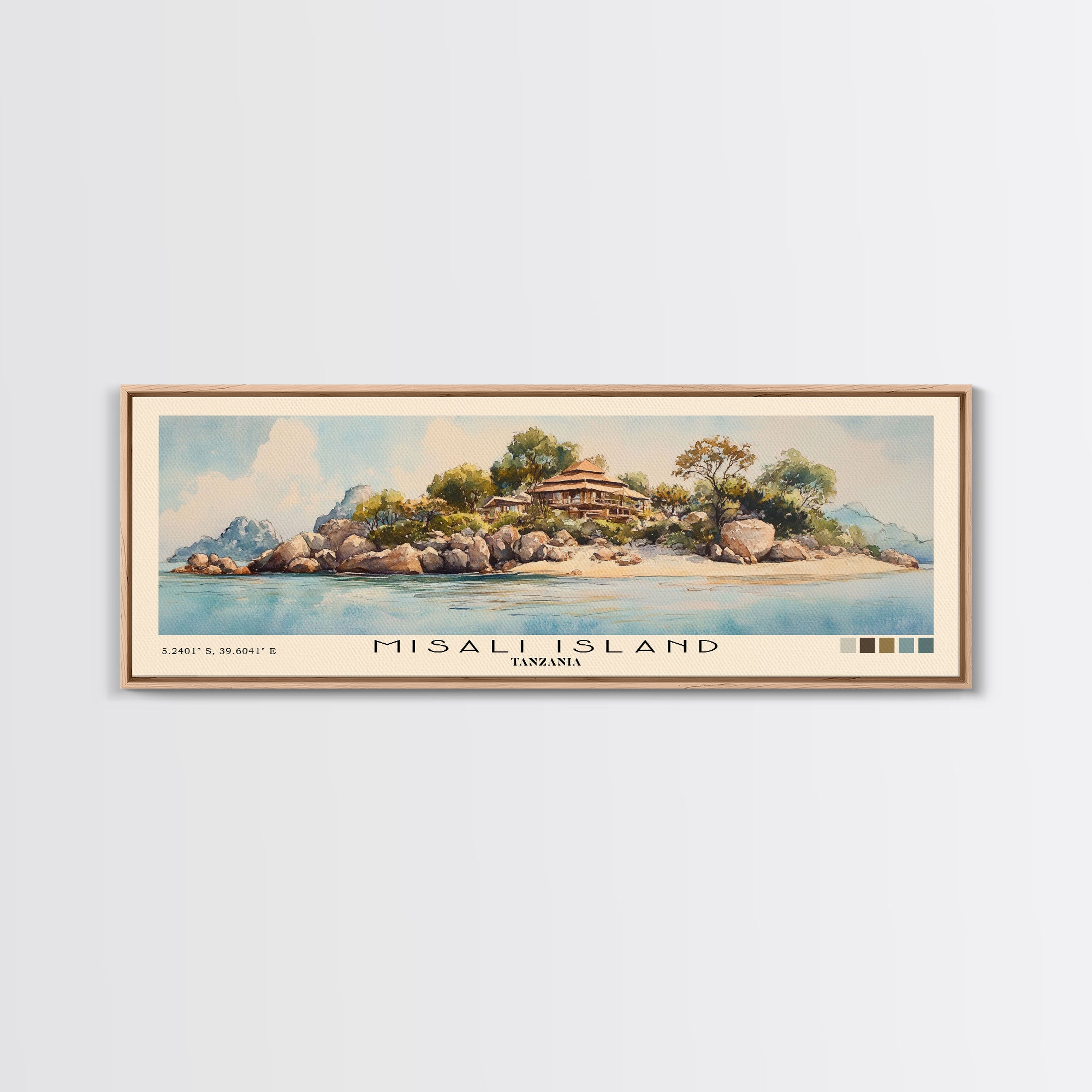 Misali Island, Tanzania Watercolor Print, Vacation Gift, Tanzania Wall ...