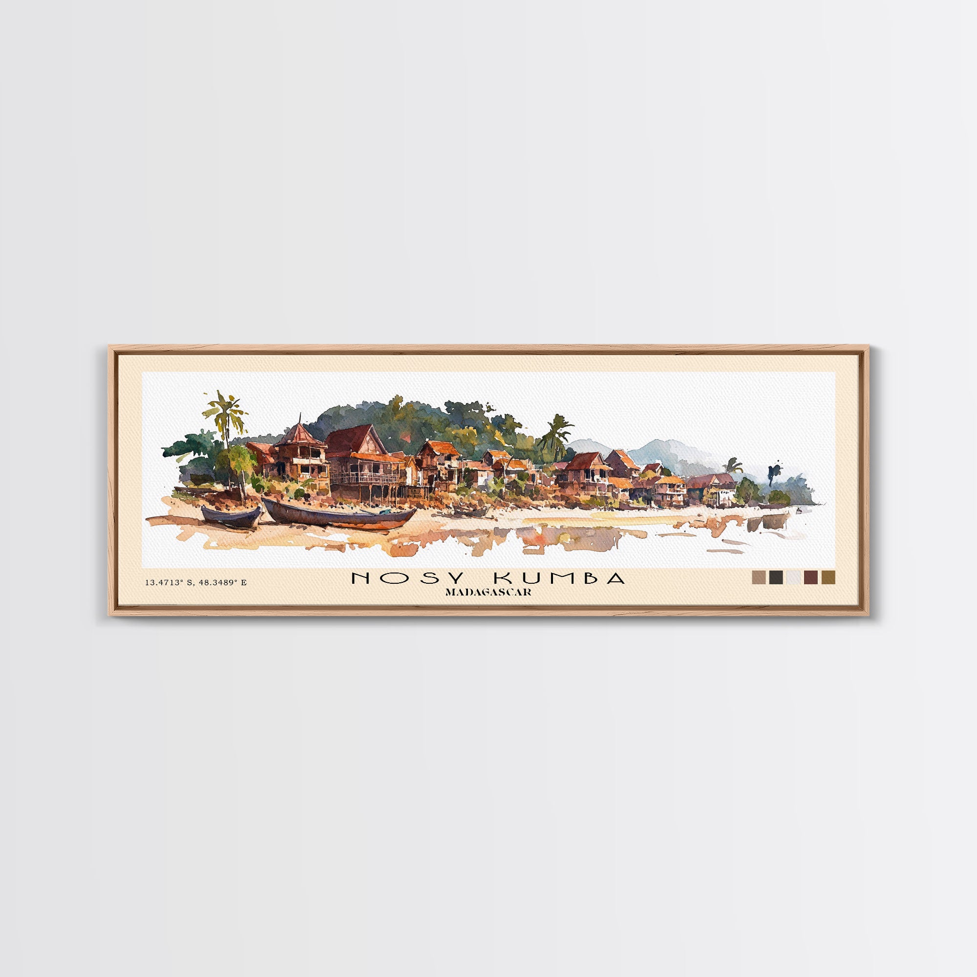 Nosy Kumba, Madagascar Watercolor Beach Print, Vacation Gift, Madagasc ...