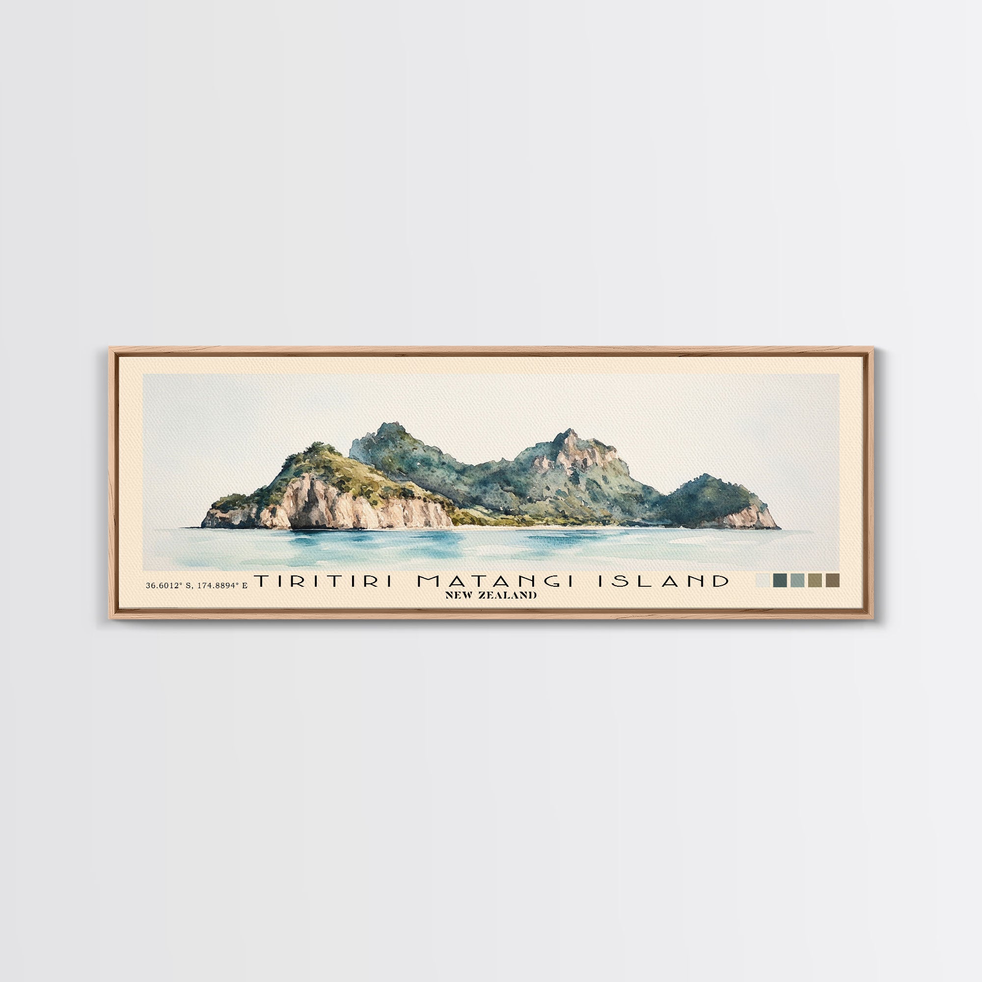 Tiritiri Matangi Island, New Zealand Watercolor Print, Vacation Gift ...