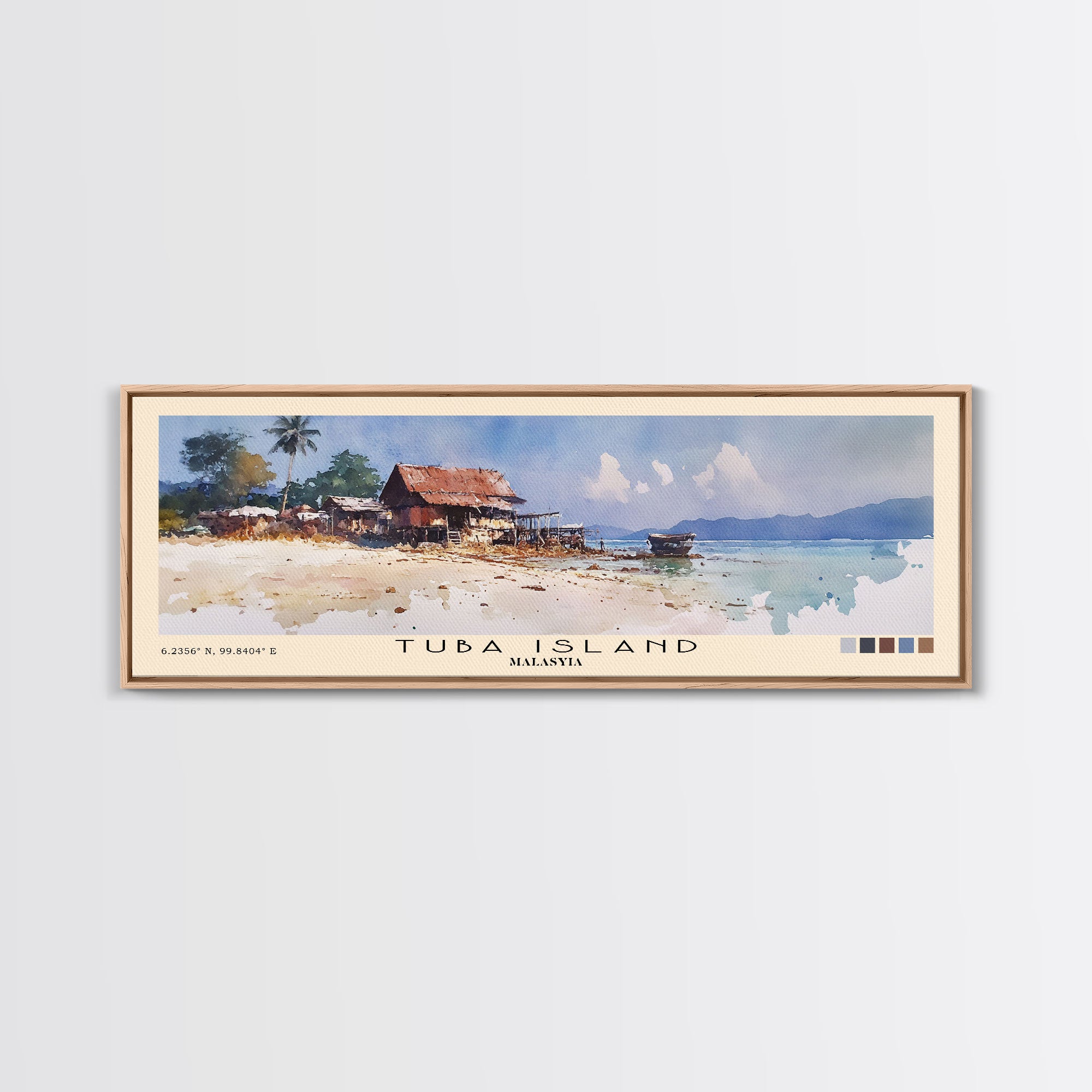 Tuba Island, Malasyia Watercolor Print, Vacation Gift, Malasyia Wall A ...