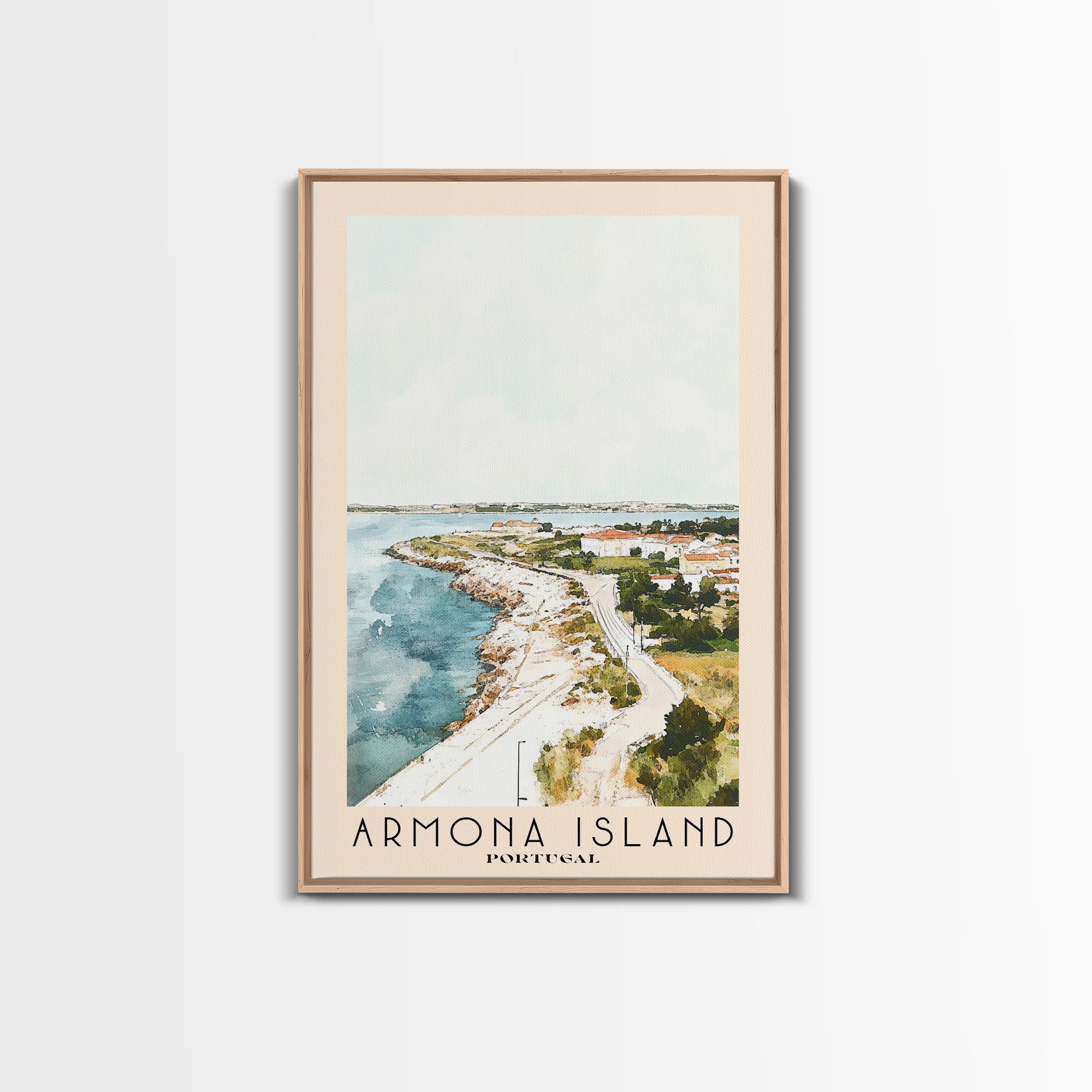Armona Island, Portugal Watercolor Beach Print, Vacation Gift, Portuga ...