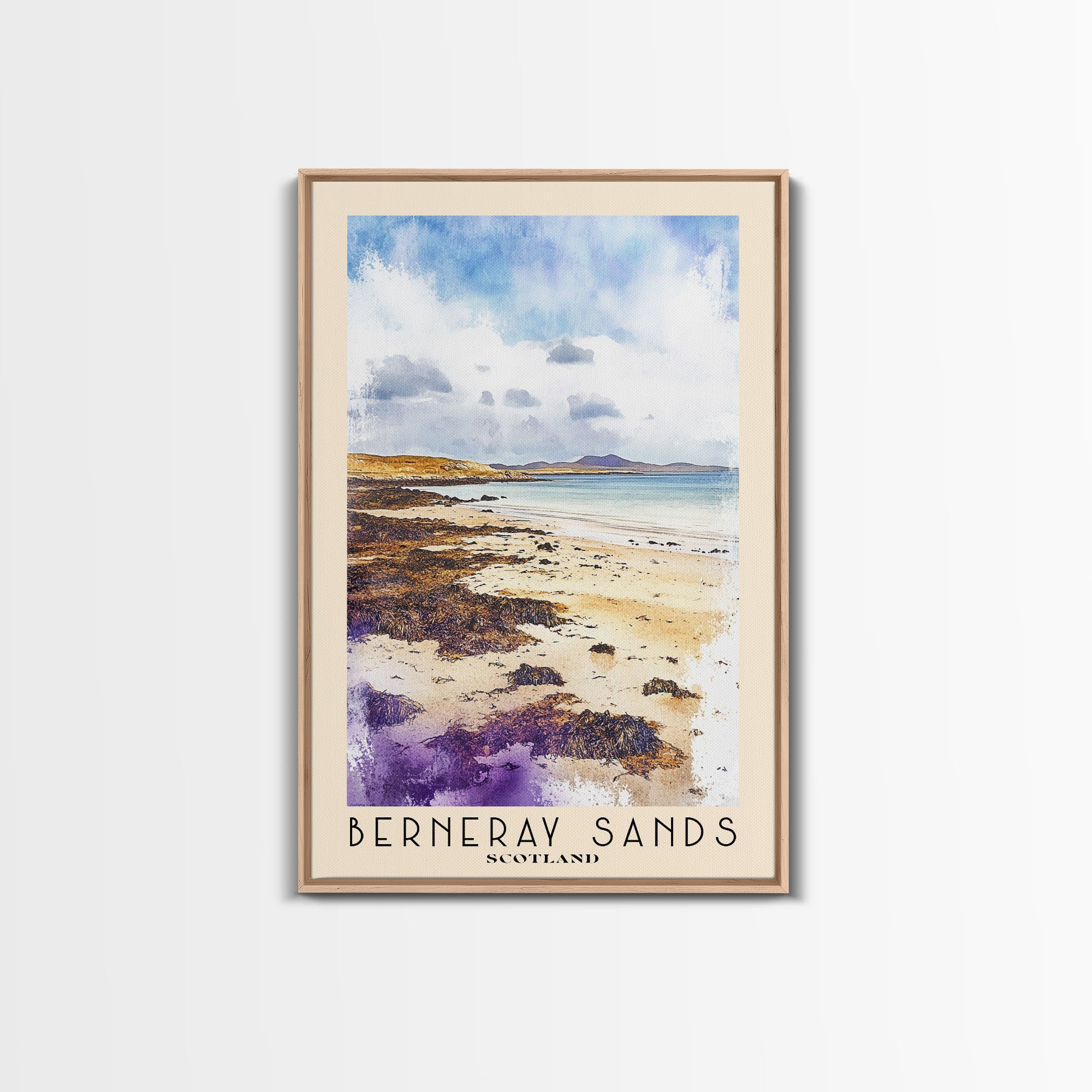 Berneray Sands, Scotland Watercolor Print, Vacation Gift, Scotland Wal ...