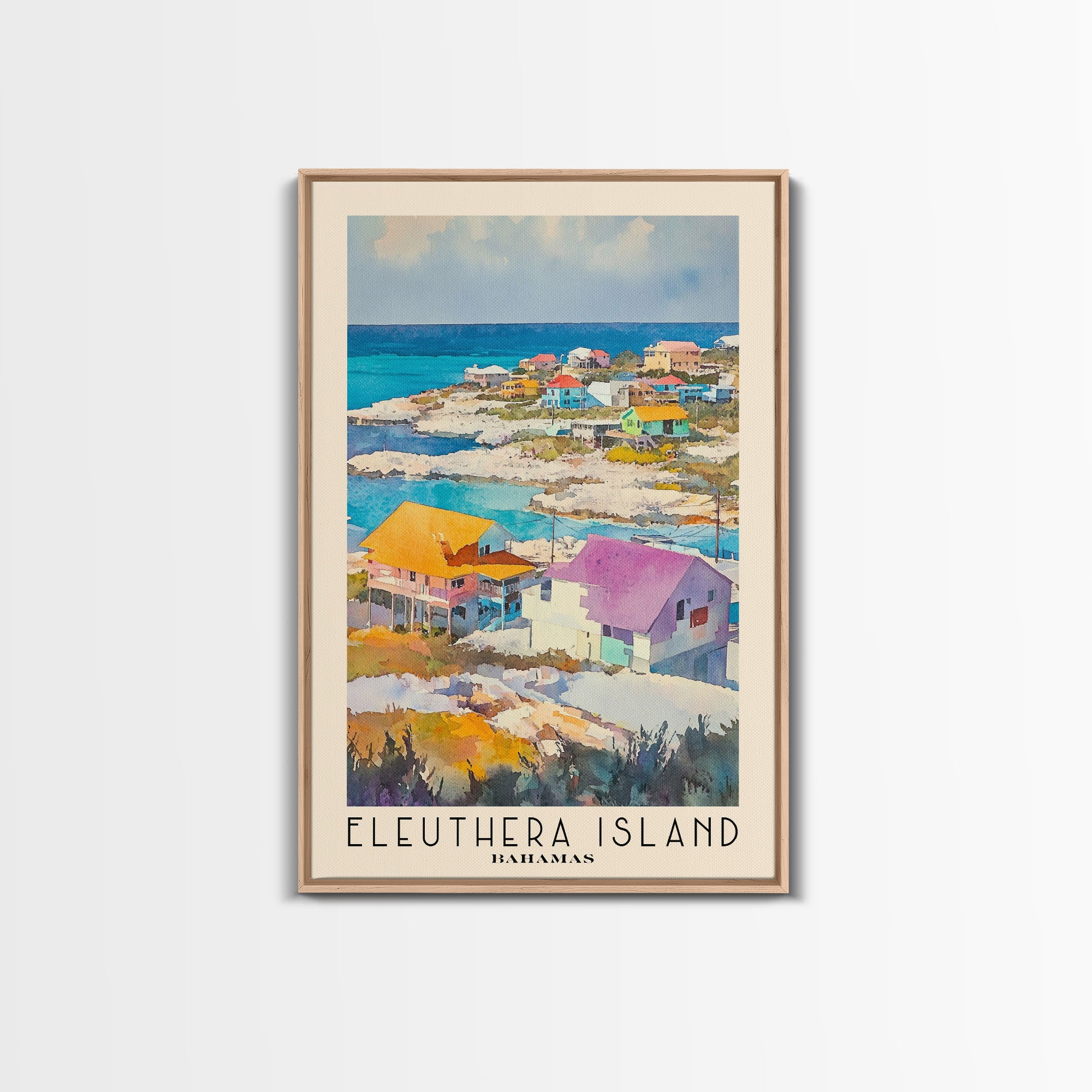 Eleuthera Island, Bahamas Watercolor Print, Vacation Gift, Bahamas Wal ...