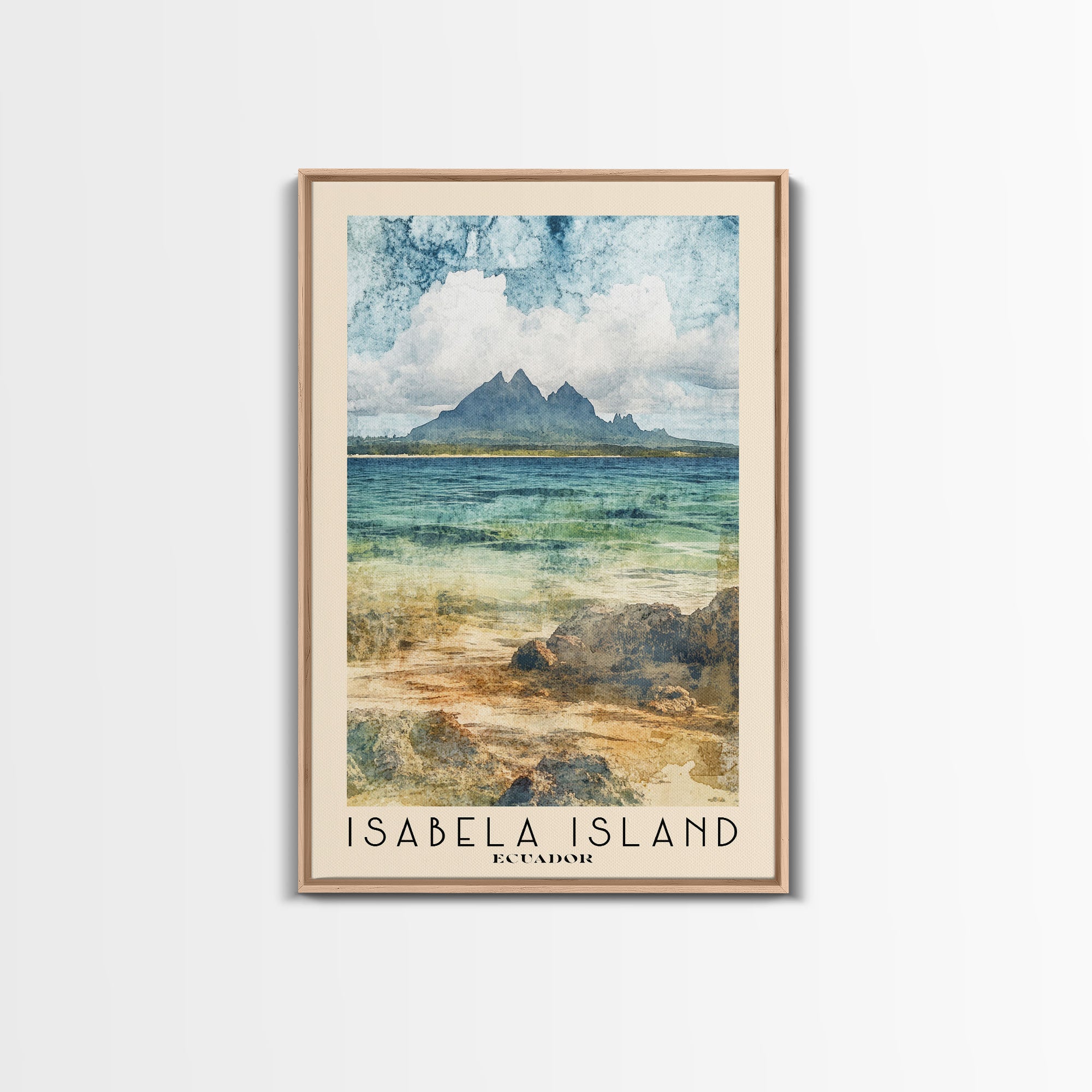 Isabela Island, Ecuador Watercolor Print, Vacation Gift, Ecuador Wall ...