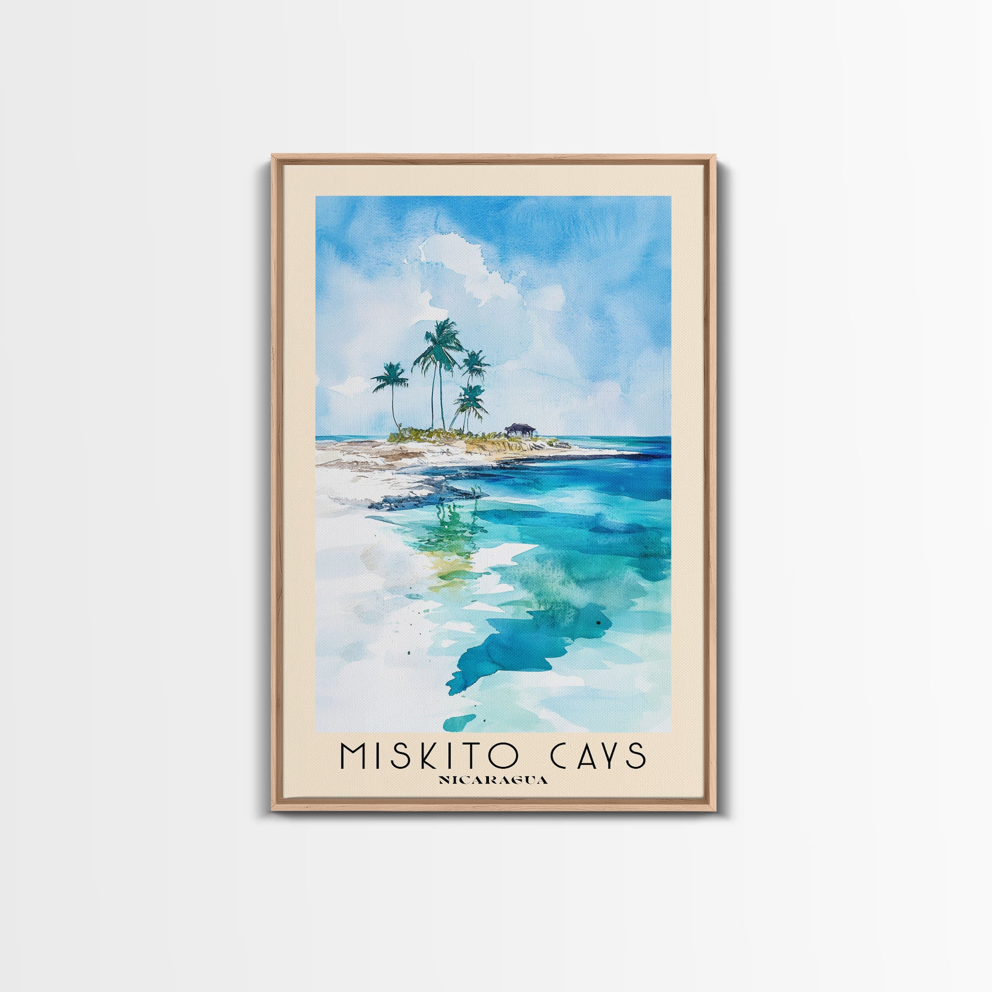 Miskito Cays, Nicaragua Watercolor Print, Vacation Gift, Nicaragua Wal ...