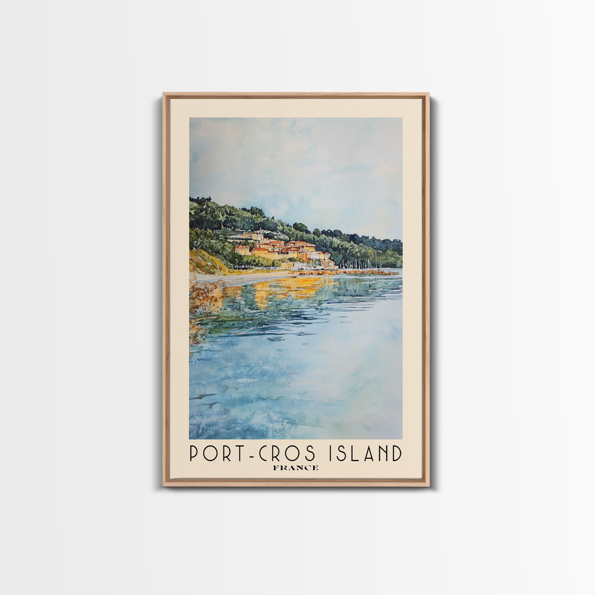 Port-Cros Island, France Watercolor Beach Print, Vacation Gift, France ...