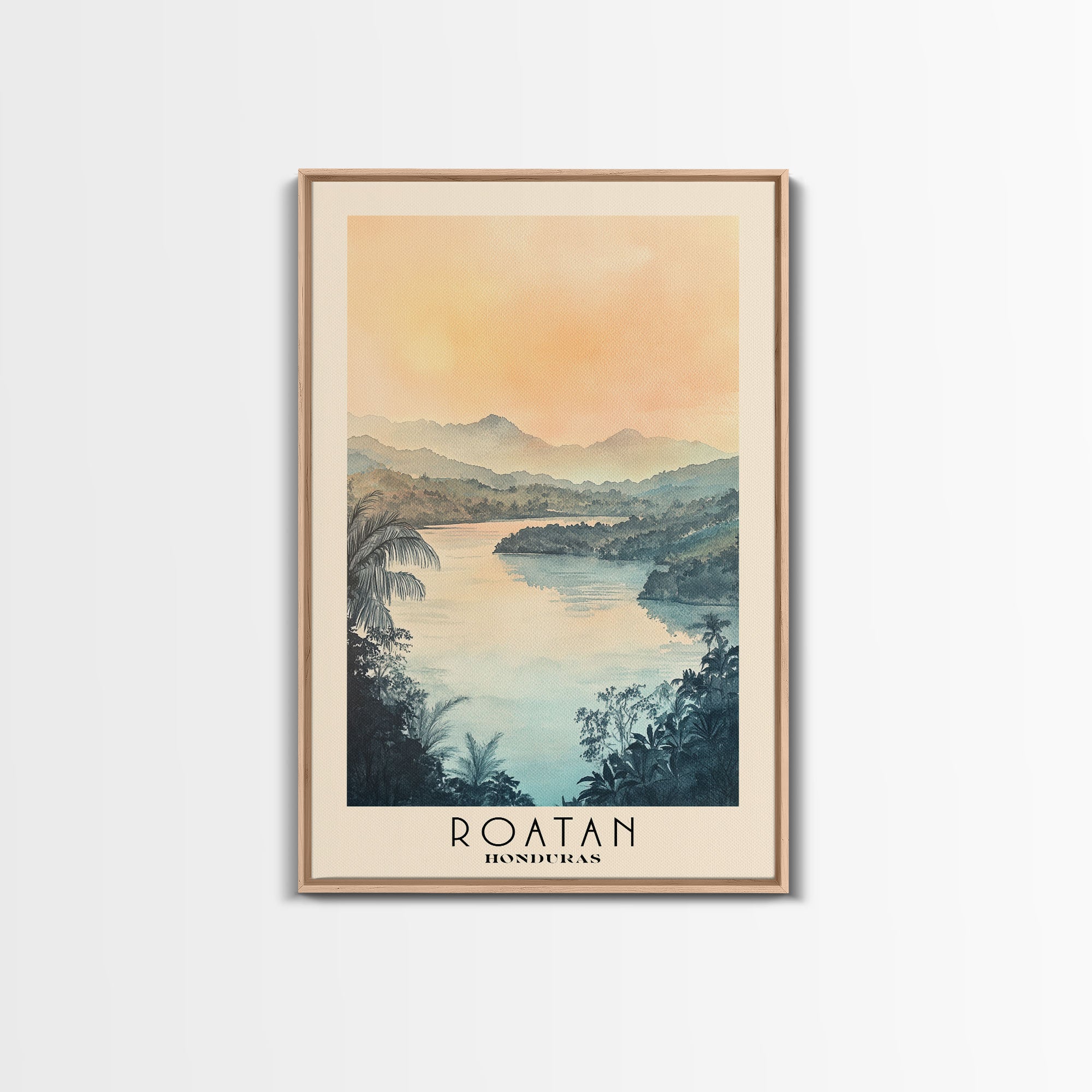 ROATAN, HONDURAS Watercolor Print, Vacation Gift, HONDURAS Wall Art, B ...