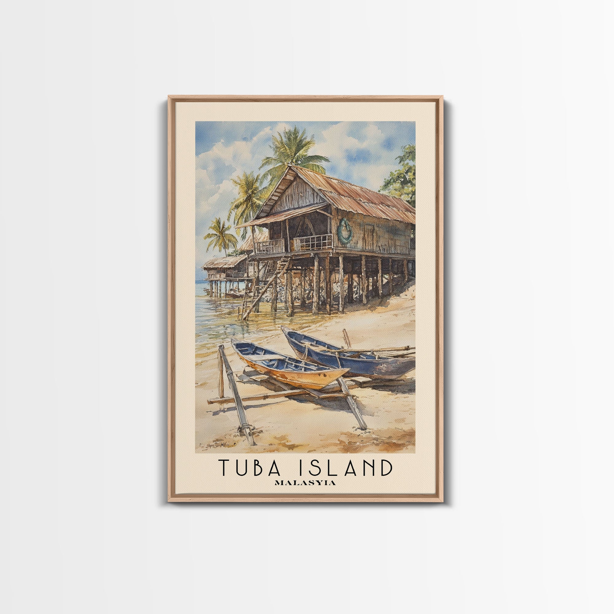 Tuba Island, Malasyia Watercolor Print, Vacation Gift, Malasyia Wall A ...