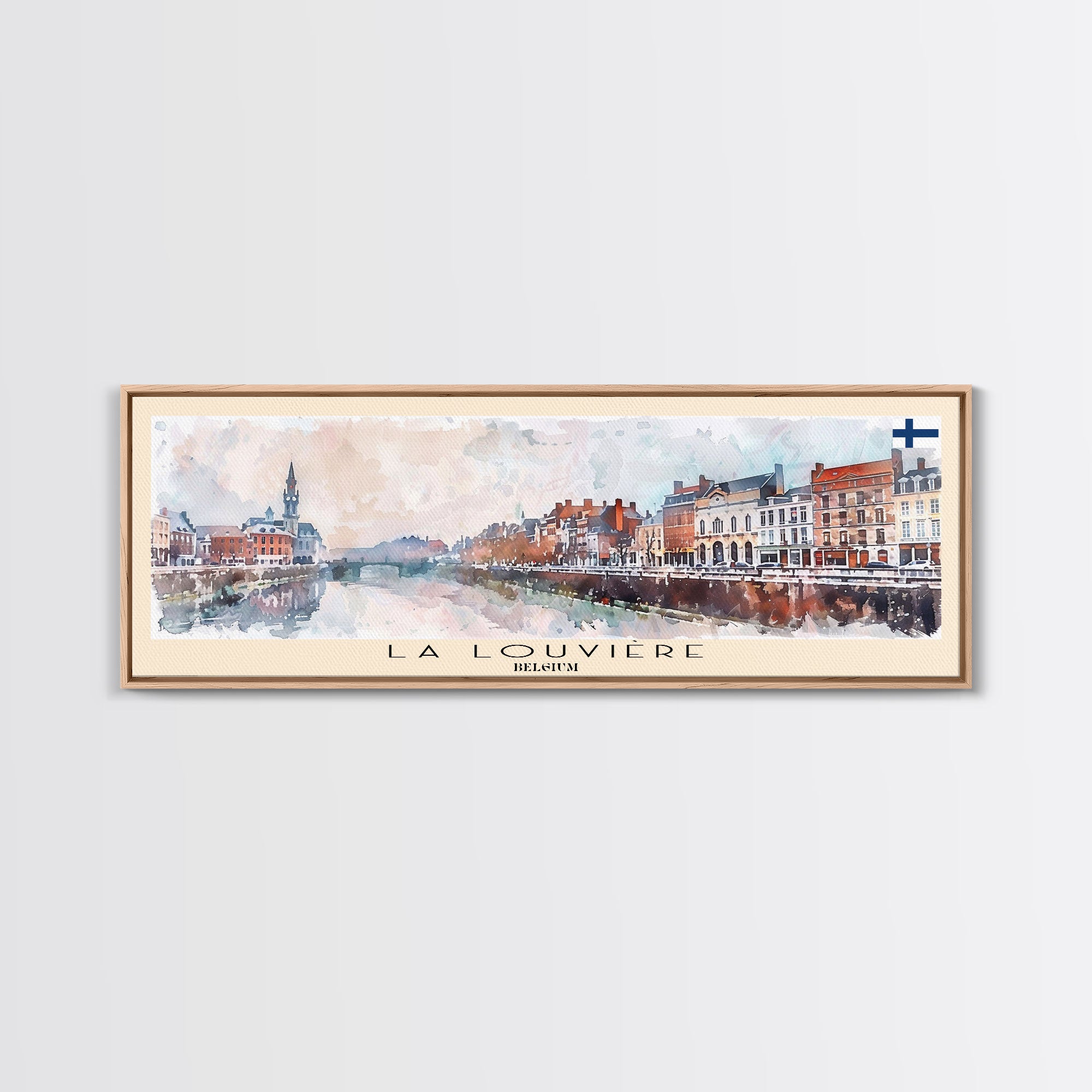 La Louvire Belgium Travel Print Wall Art, Panoramic City Art, Travel A ...