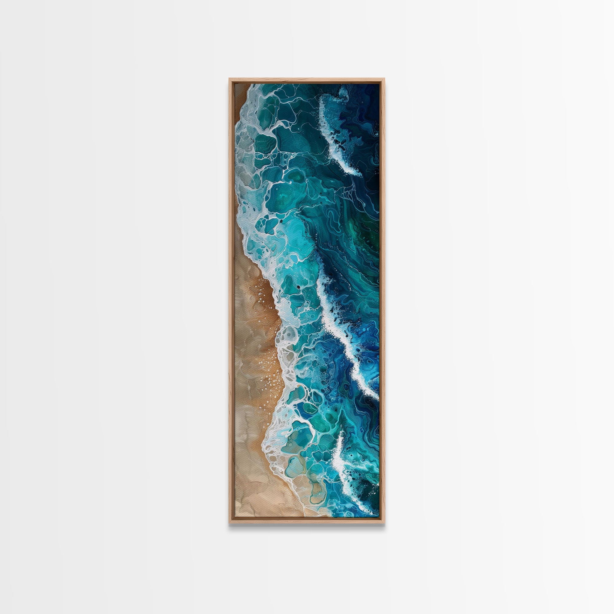 Aerial Ocean View Art - Framed Canvas Print, Farmhouse Art, Boho Art ...