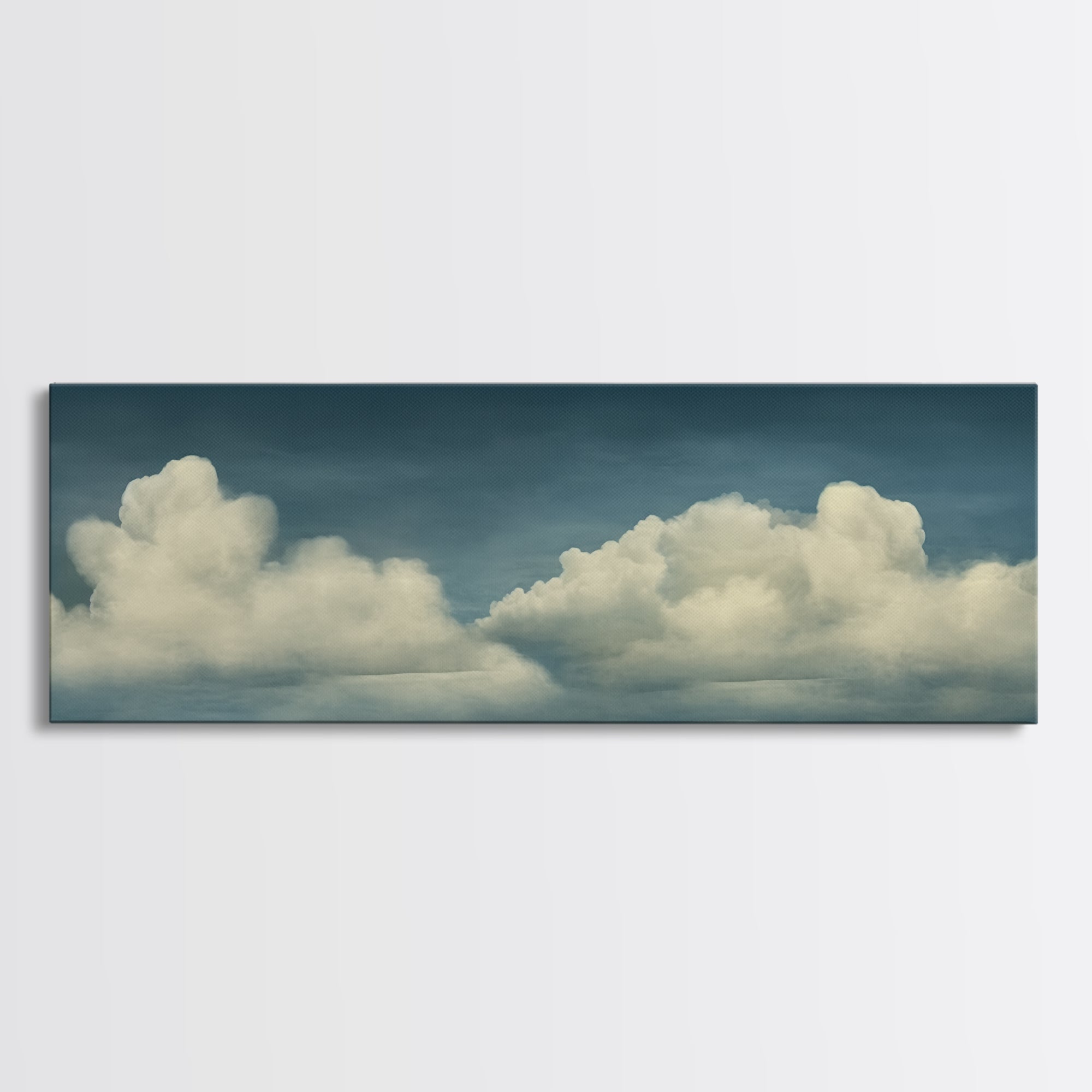 A Cloudy Day - Vintage Moody Clouds Wall Art Print, Cloudy Sky Framed ...