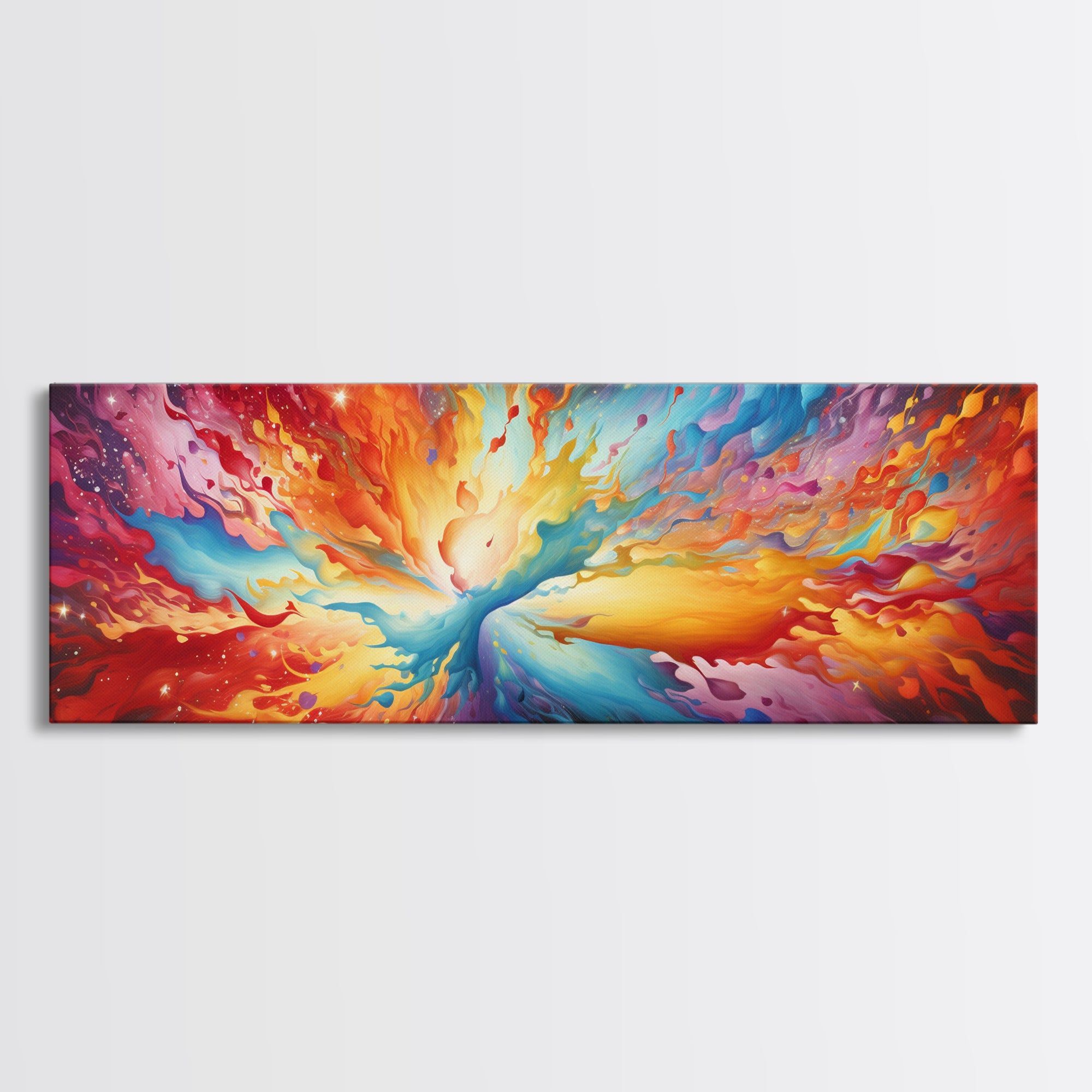 The Light - Abstract Splatter Paint Canvas Print - Minimalist Decor ...