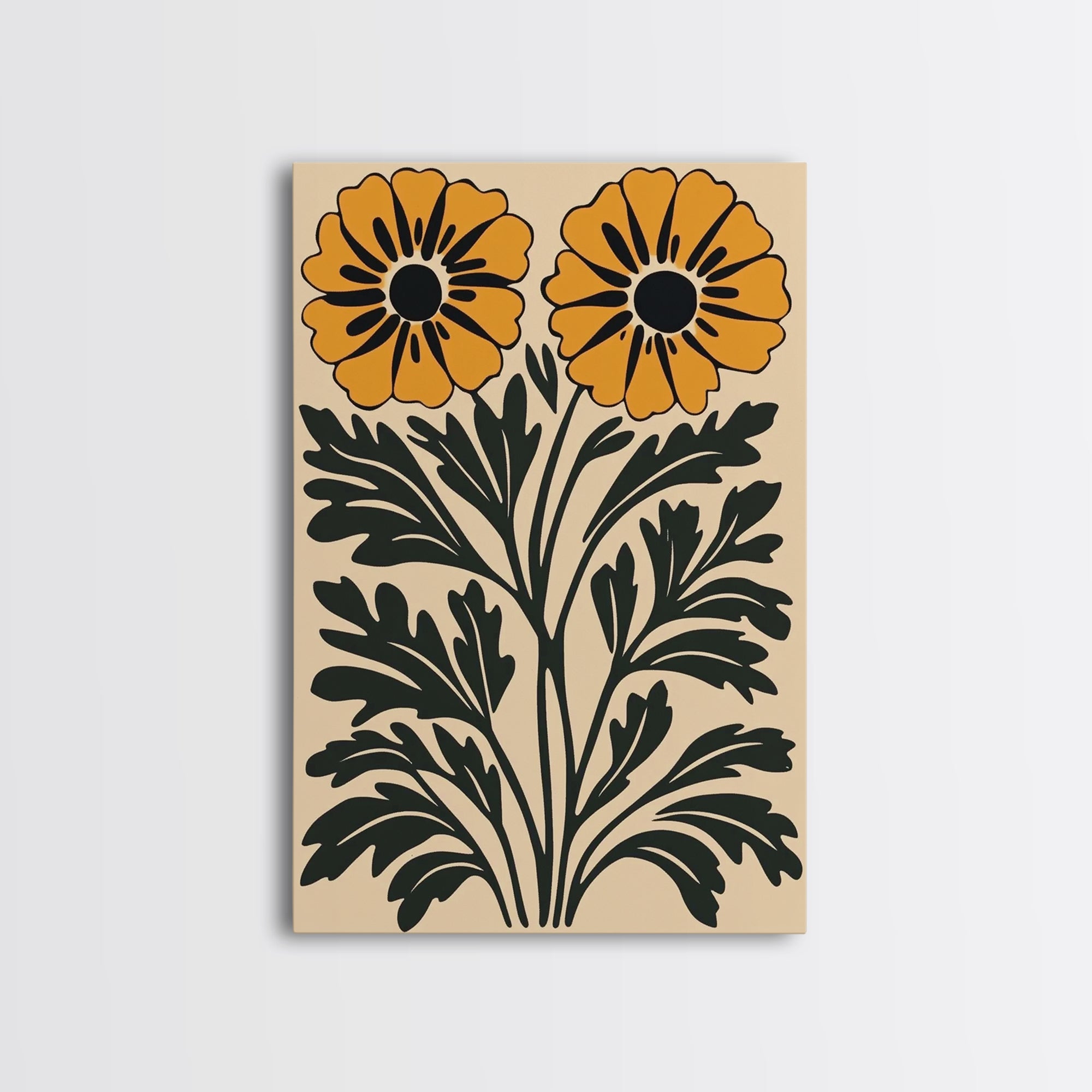 Botanical Wall Art Canvas Print Cottagecore Canvas Painting Print Flow ...