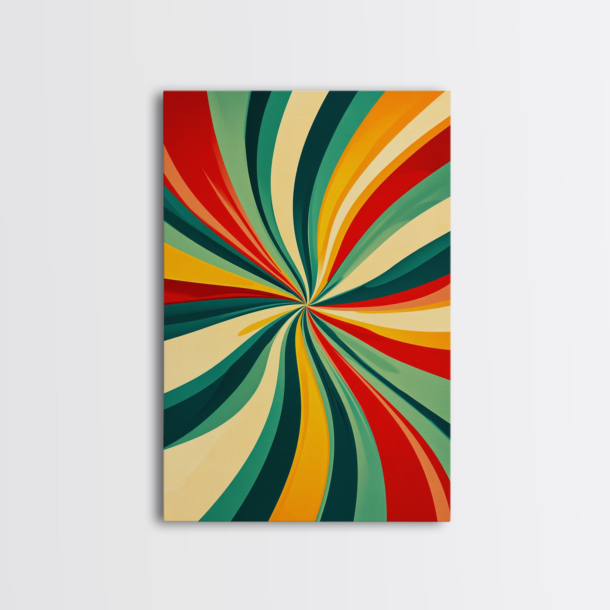 MCM Wall Art Framed Canvas Print, Colorful Boho Style Wall Art, Mid-Ce ...
