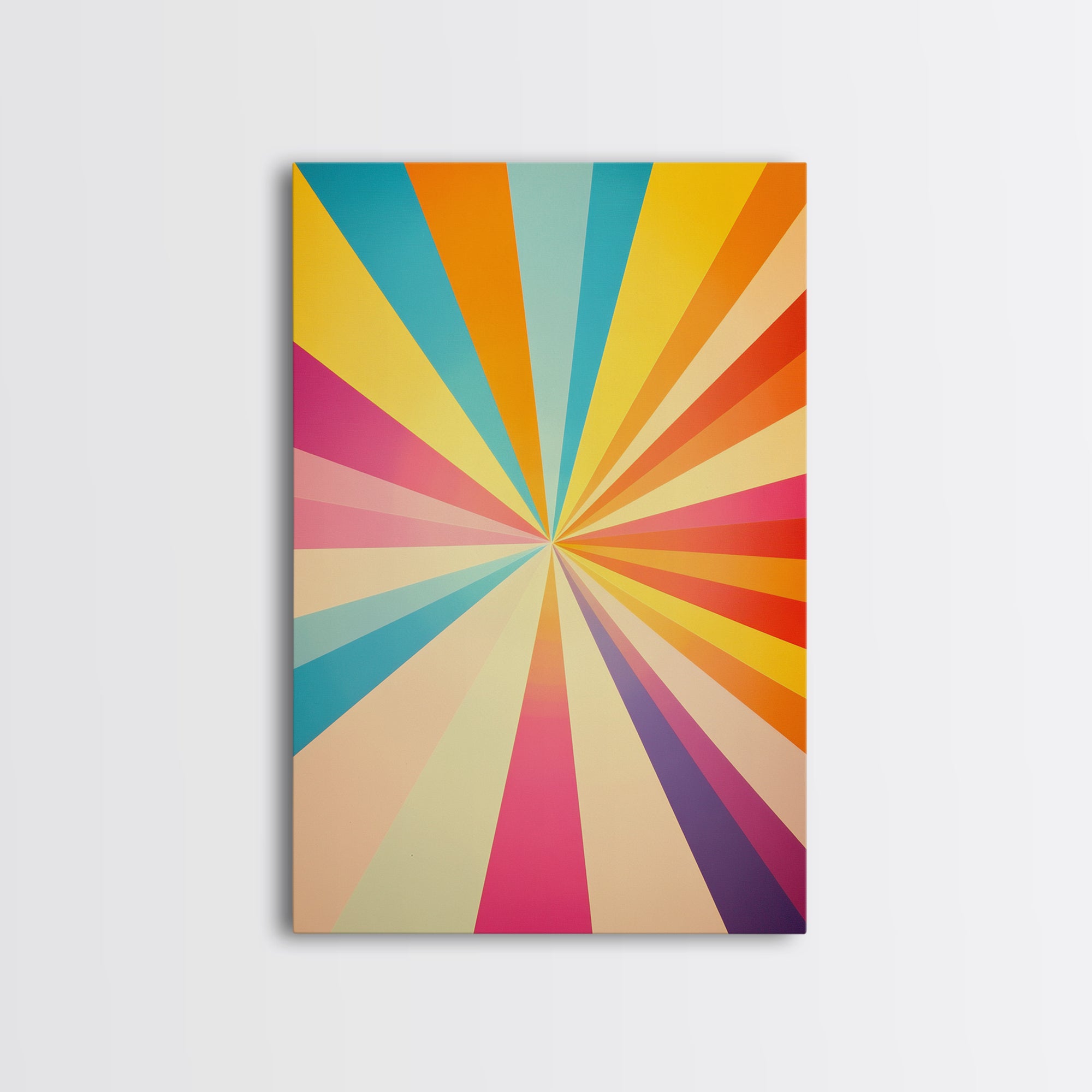 Raspberry Pink, Mikado Yellow, Cerulean and Orange Peel Wall Art, Boho ...