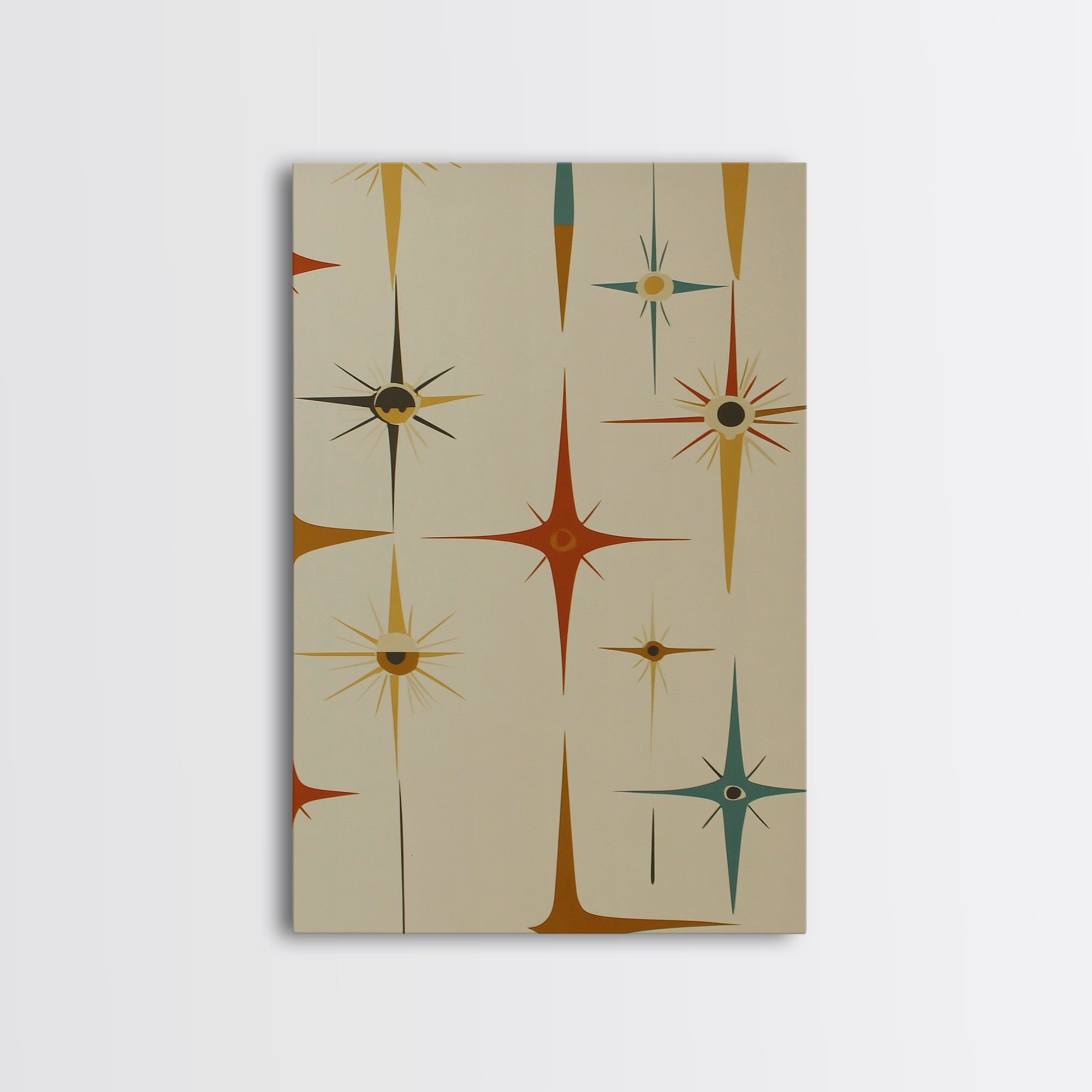 Mid Century Modern Atomic Starburst Retro Wall Art - Atomic Decor - Ca ...