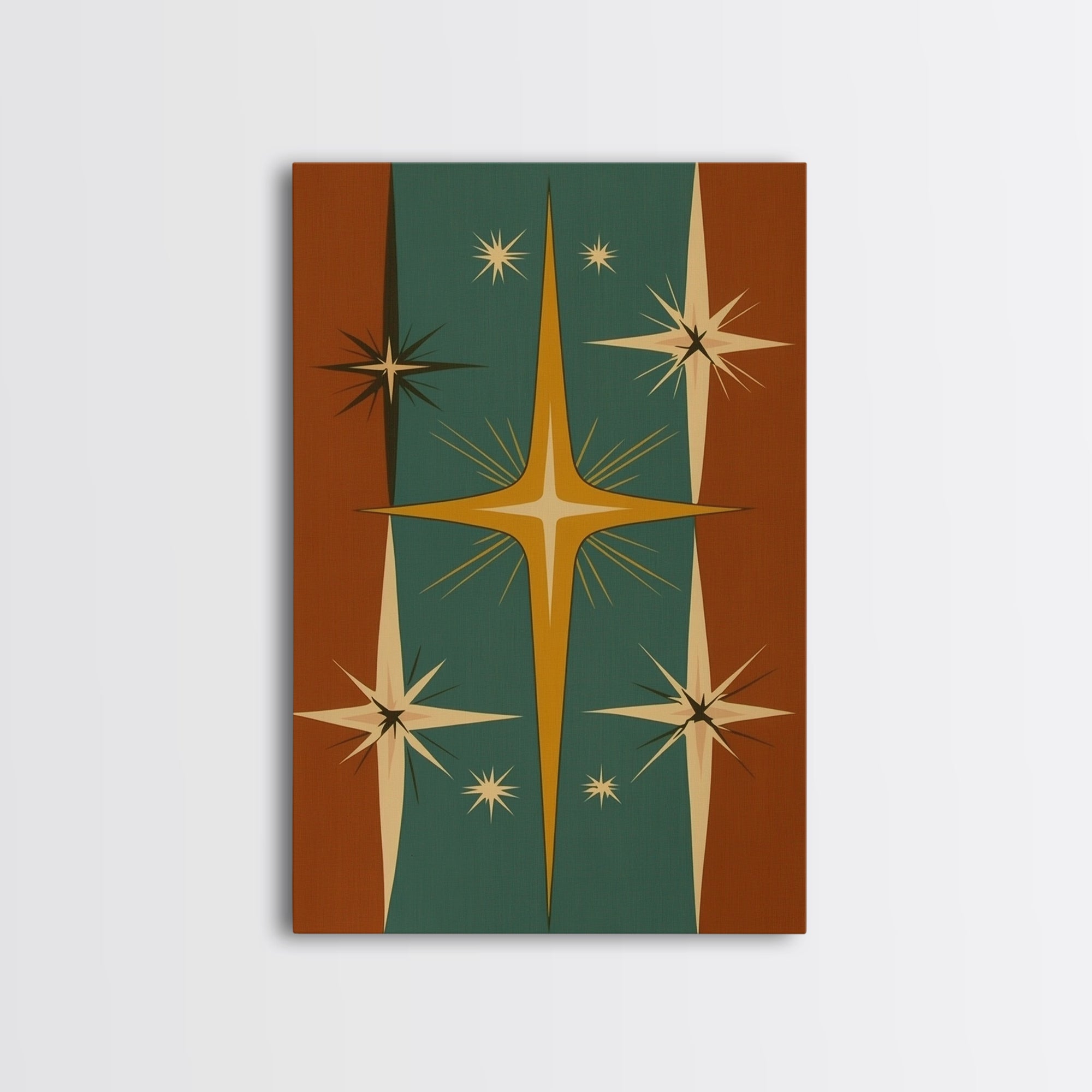 Mid-Century Modern Star Burst Wall Art, Home Decor Wall Art, Atomic Ag ...