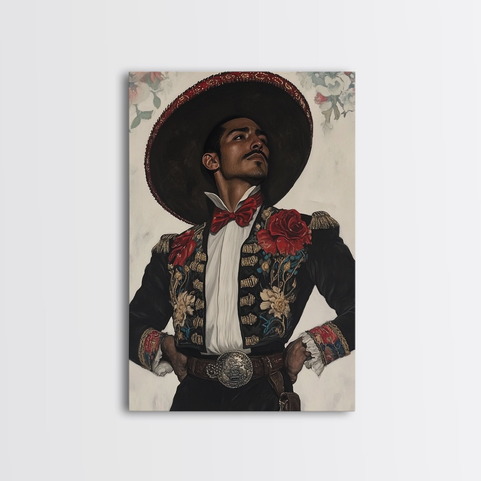 The Matador Painting Print, Chicano Art Framed Canvas Print, Tradition ...