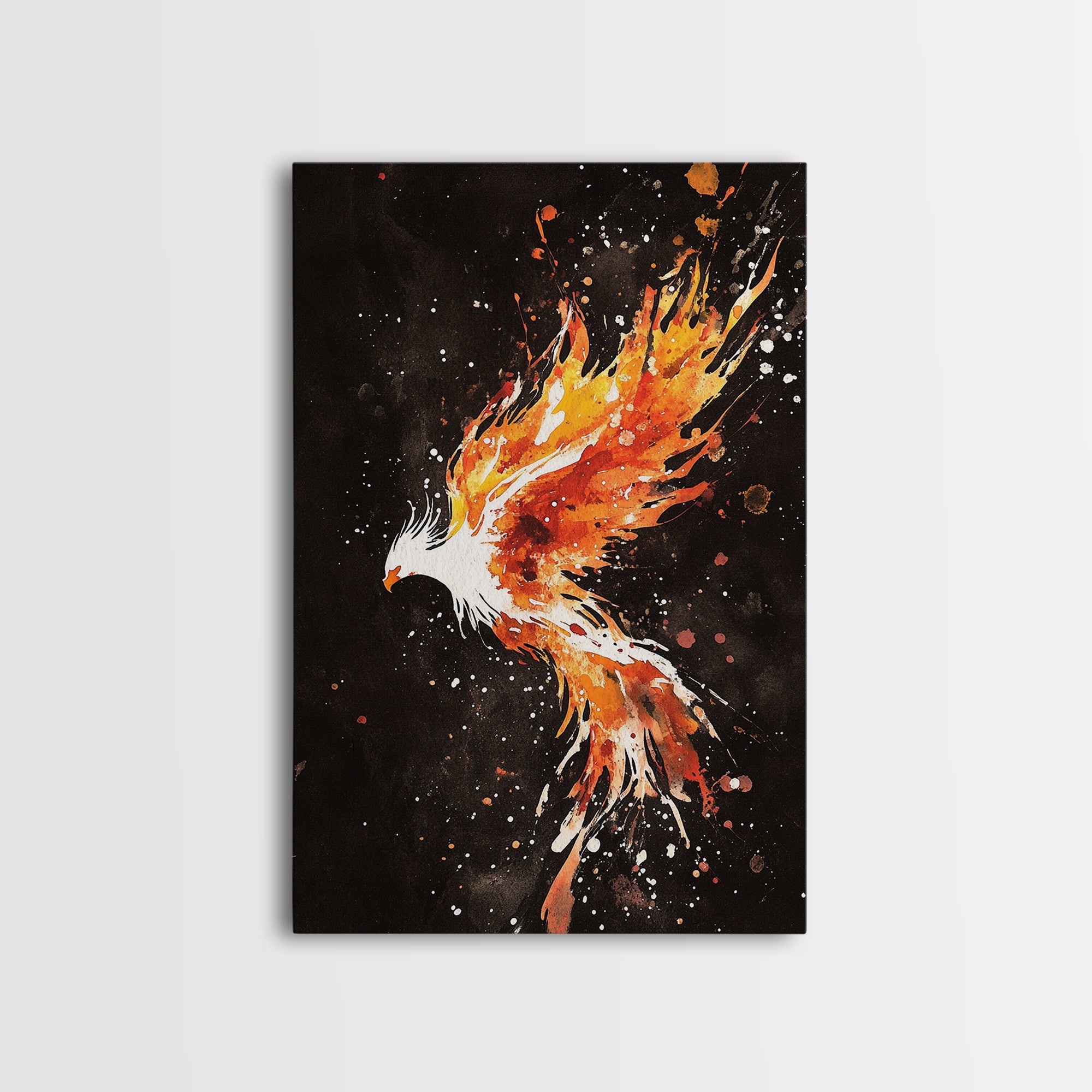 Graffiti Punk Art, Phoenix In Flames, Retribution, Framed Canvas Print ...