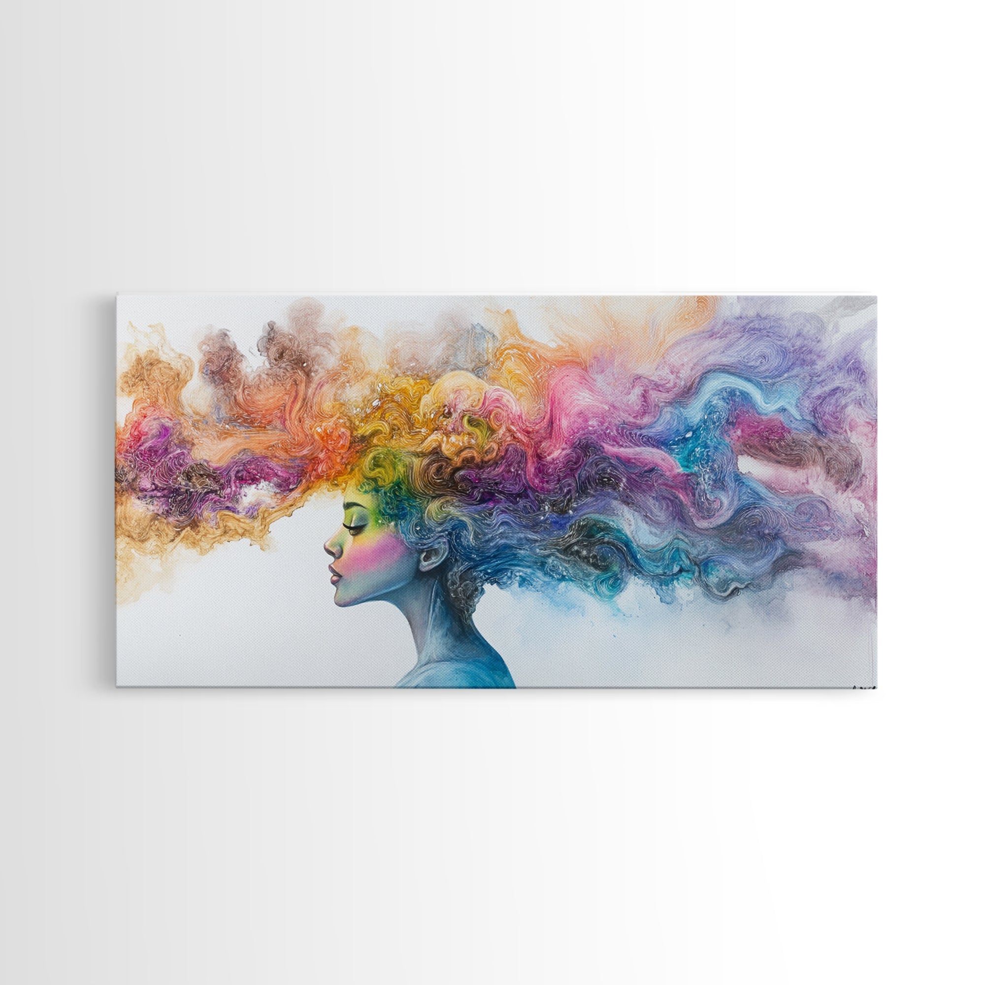 Mind Blowing Abstract Art - Framed Canvas Print - Gift For Her - Color ...