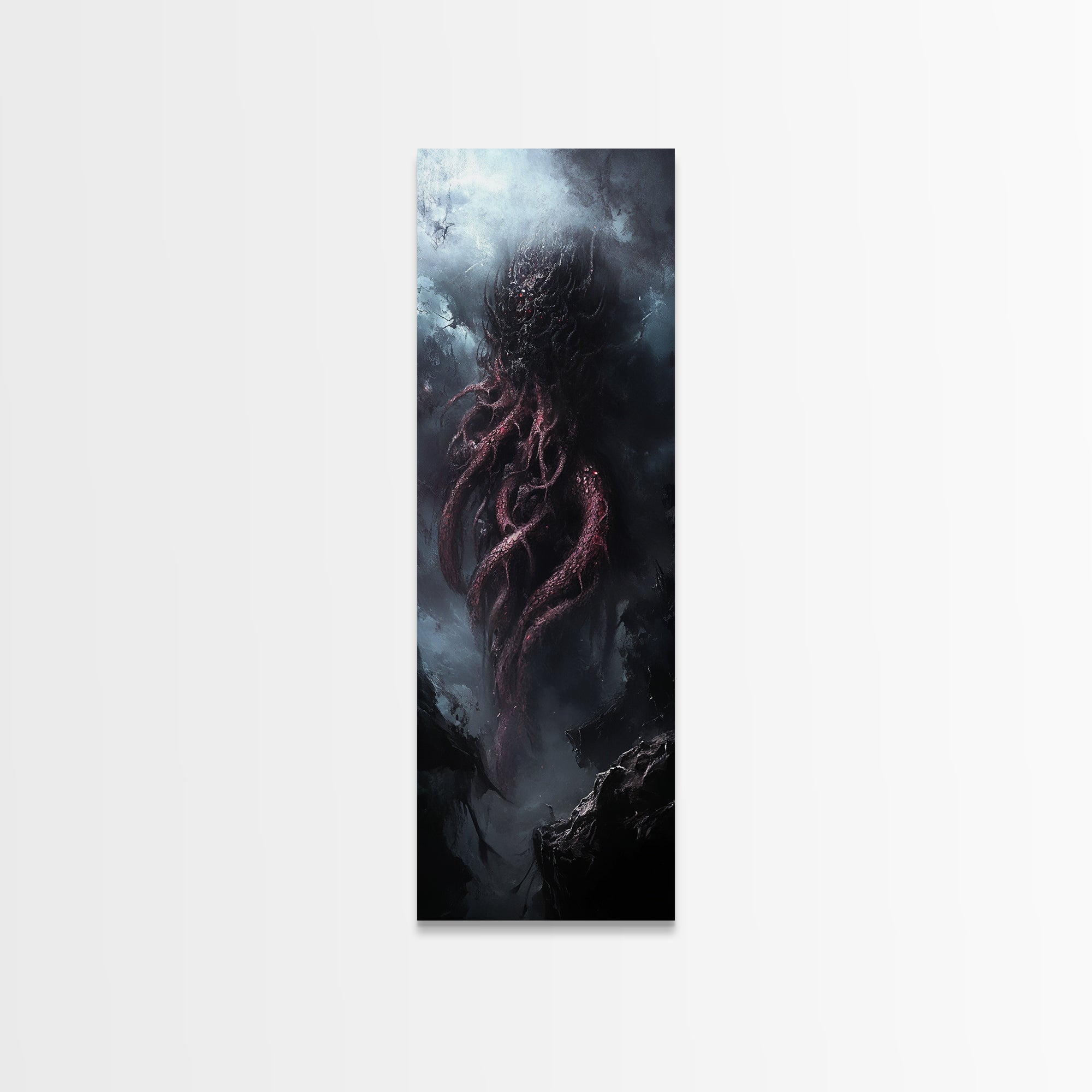Cthulu Cosmic Horror Wall Art Canvas Print - Tall Skinny Narrow Wall A ...