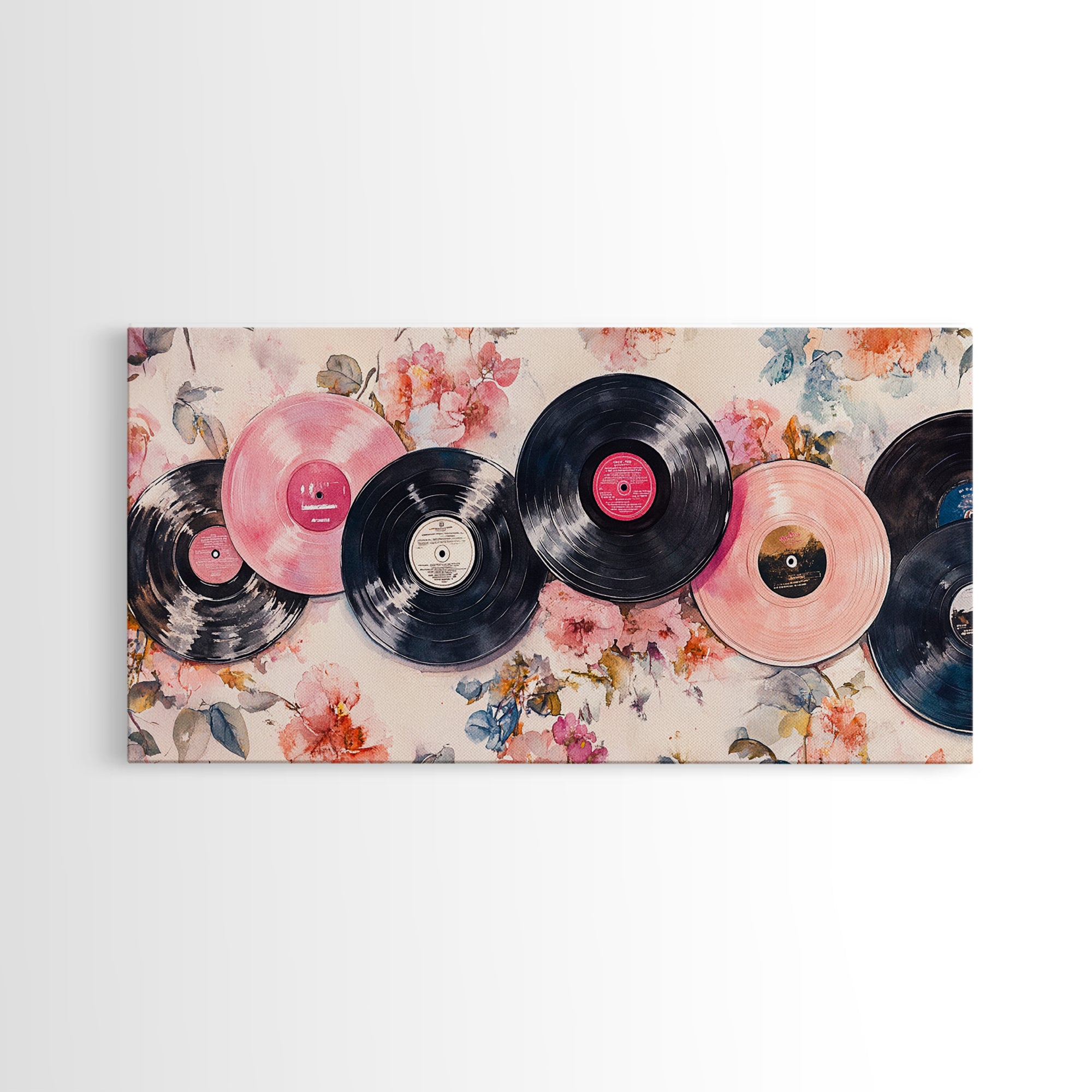 Vinyl Record Nostalgia Canvas Print Featuring Music Wall Art Retro Wal ...