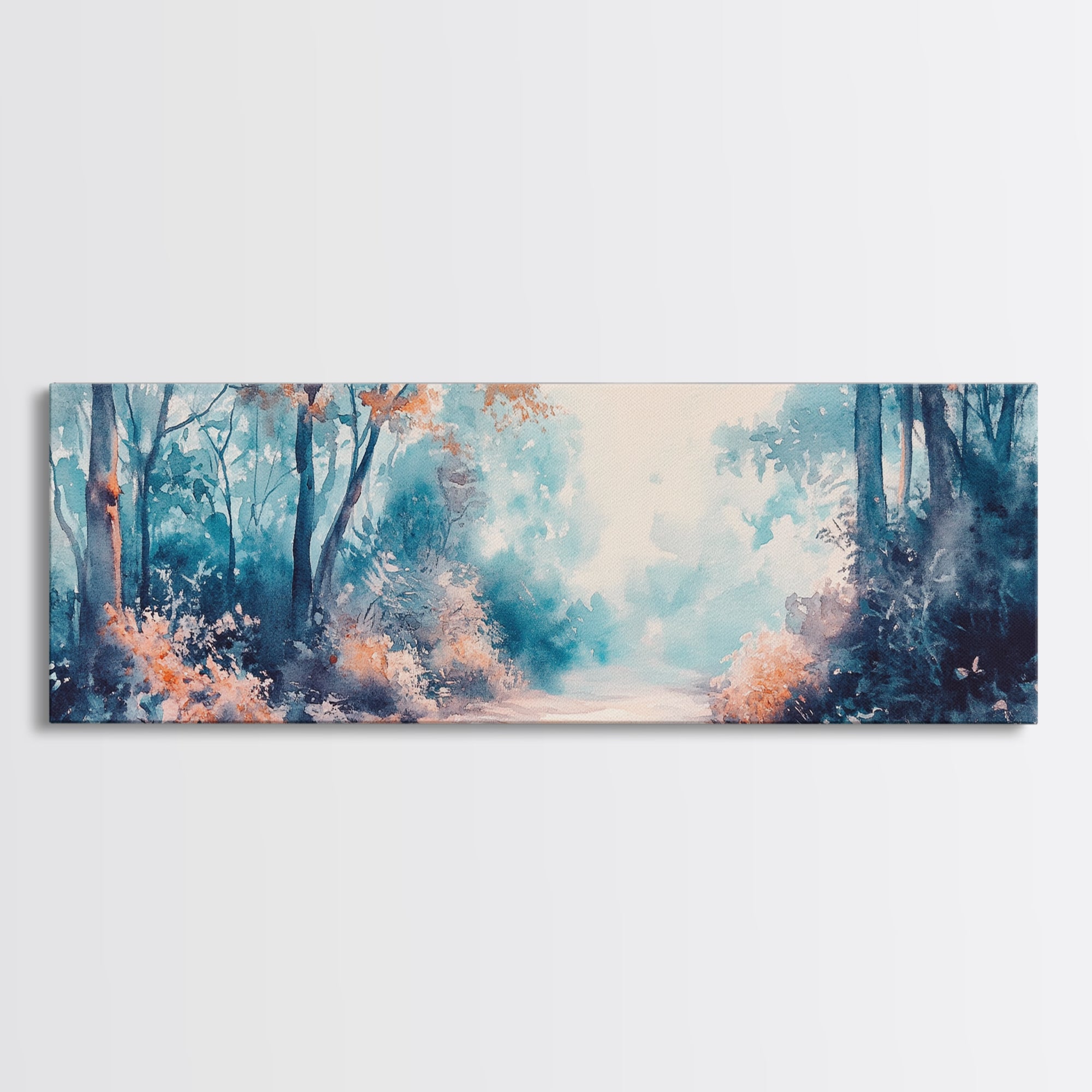 Autumn Forest Path Canvas Print, Birch Tree Painting, Fall Landscape A ...