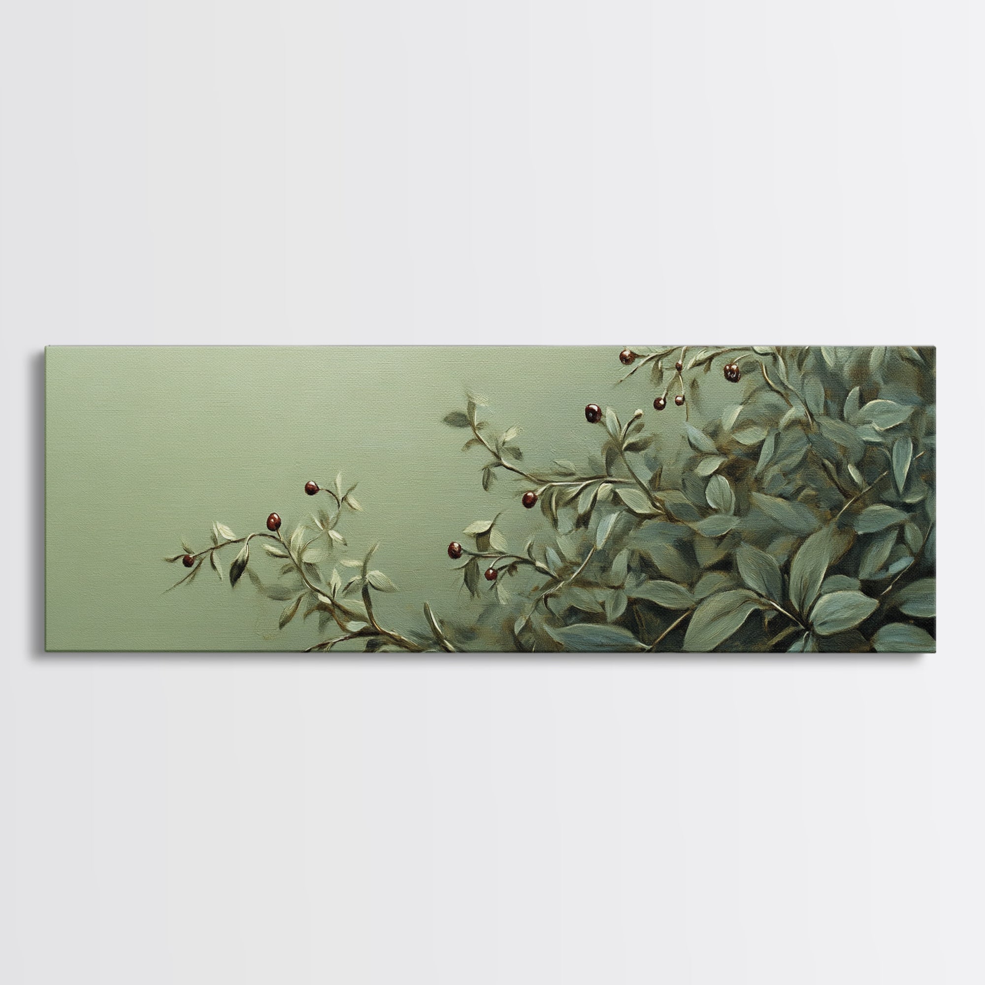 Nature-Inspired Sage Green Framed Canvas Print – Sage Green Wall Art ...