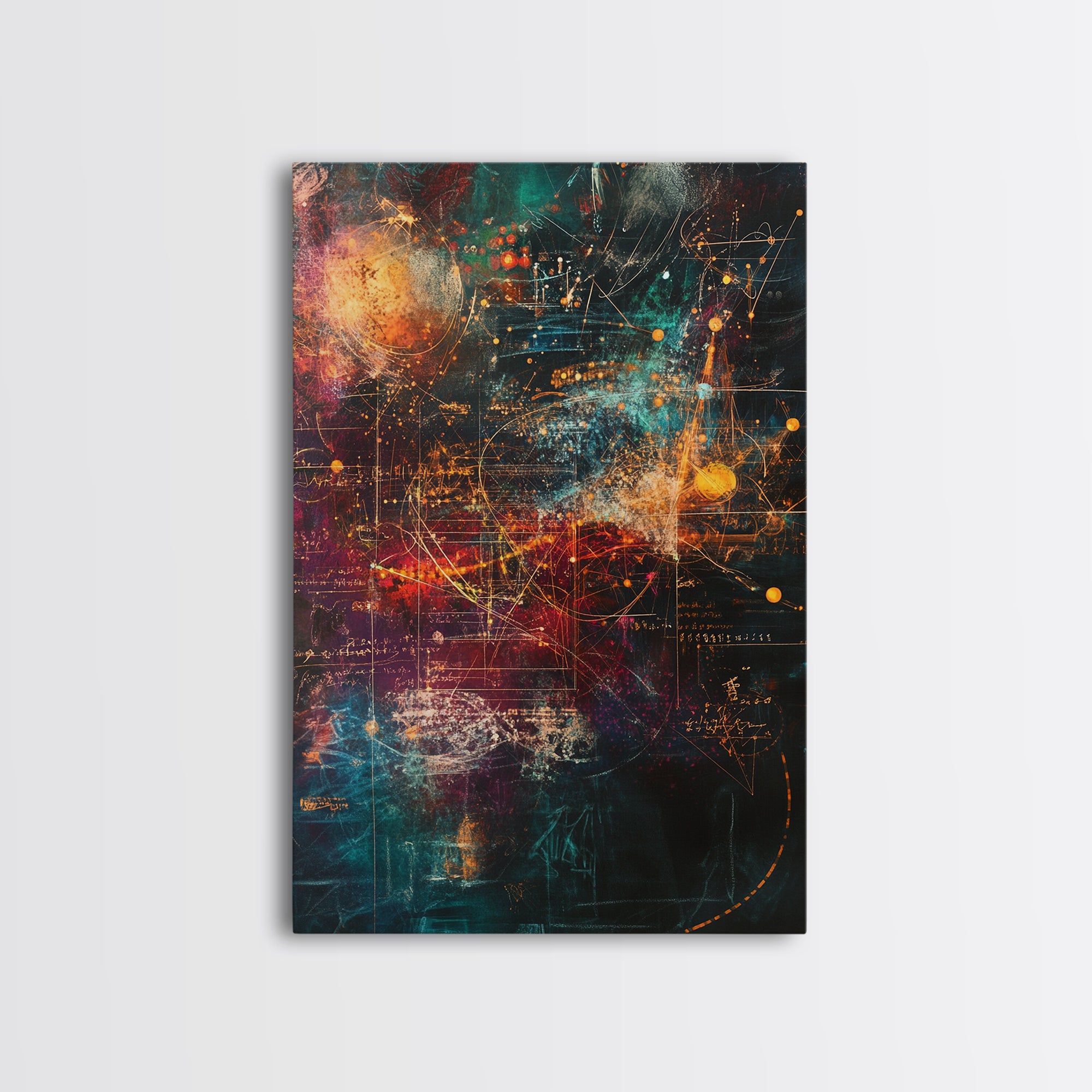 Cosmic Science Canvas Print Abstract Scientific Artwork Universe Wall ...
