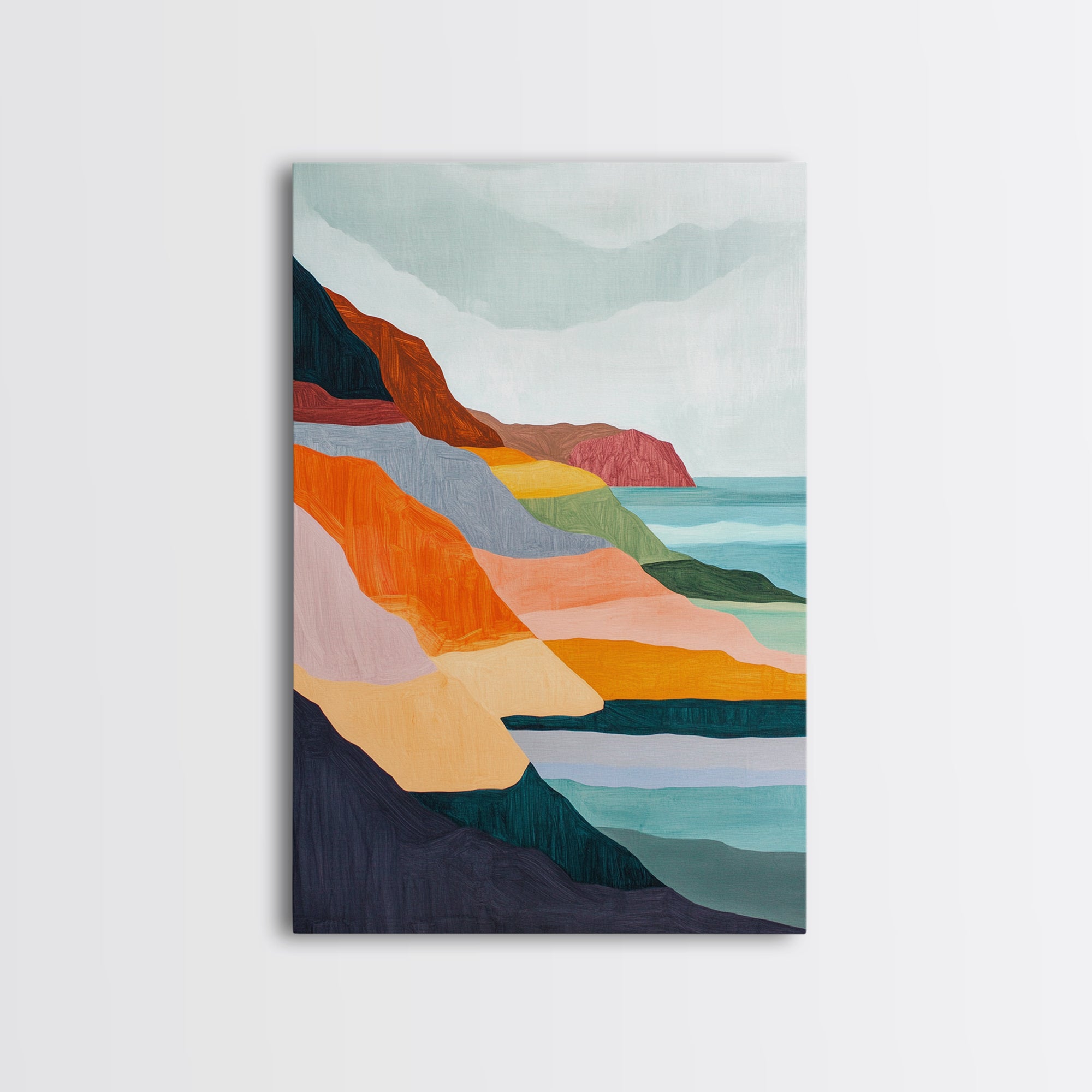 Geometric Cliffs, southwest wall art, geometric wall art, minimalist a ...
