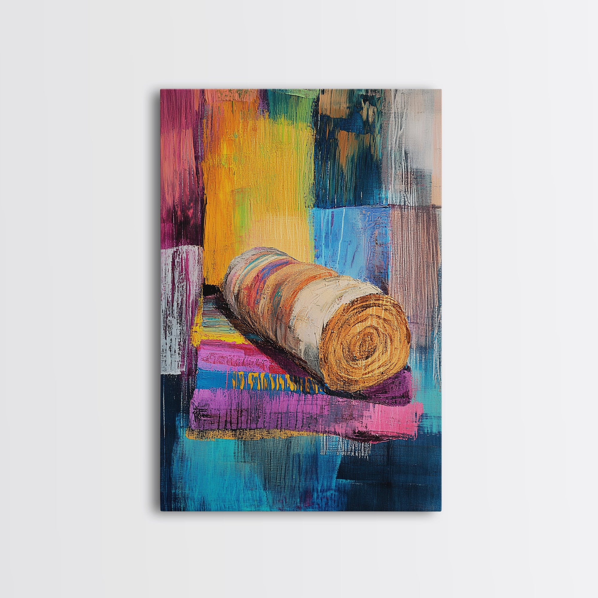 Abstract Roll, Wabi Sabi Art, Modern Abstract Art, Geometric Wall Art ...