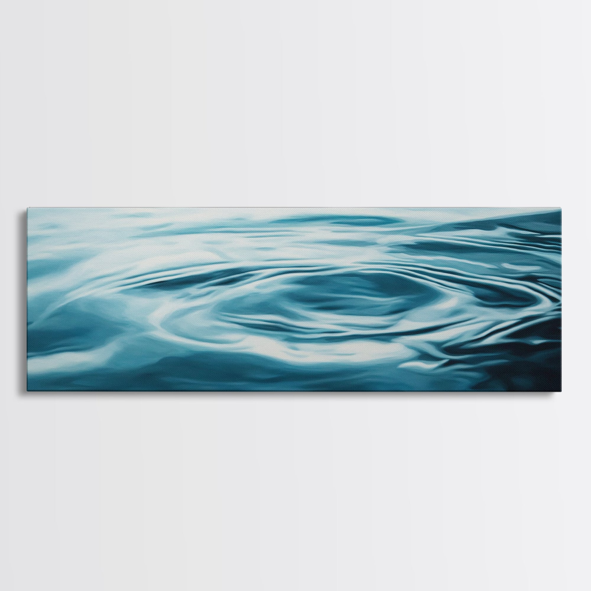 Tranquil Water Ripples Canvas Print, Minimalist Ocean Wall Art, Zen Sp ...