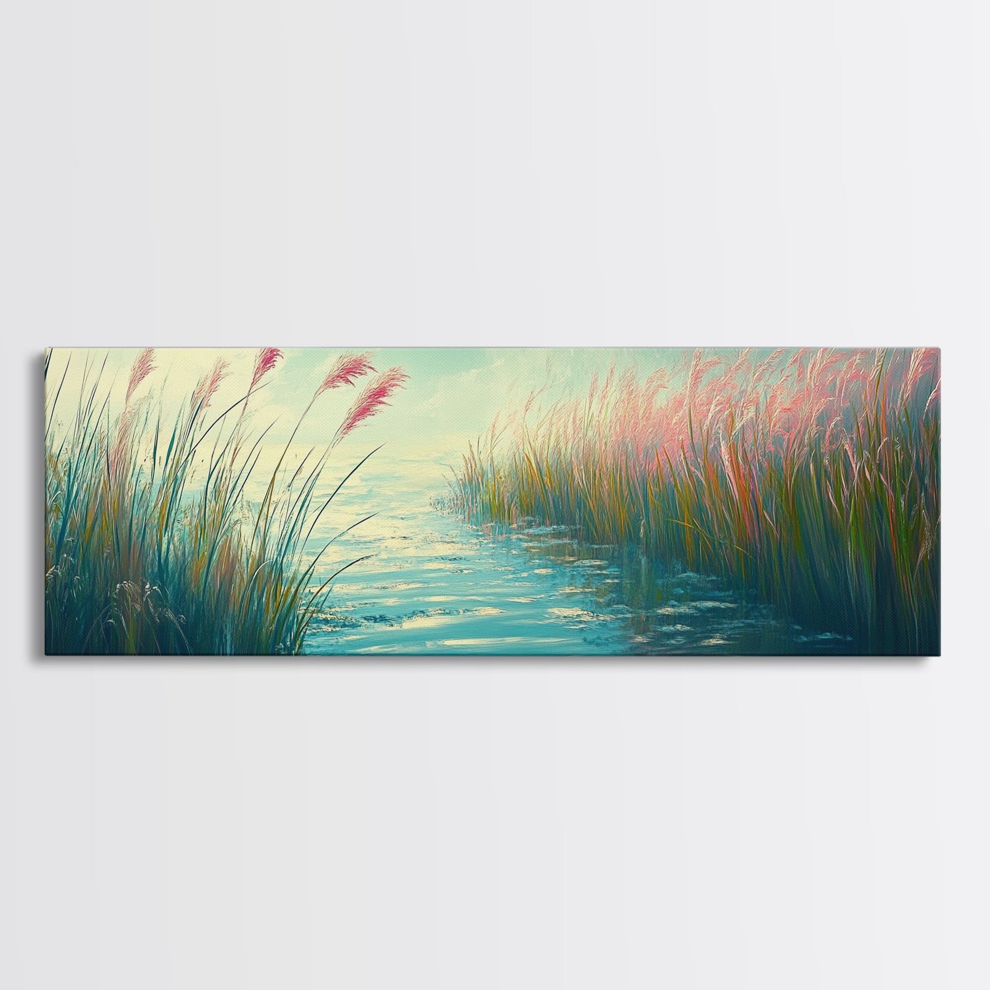Tranquil Marsh Art Canvas Print Coastal Landscape Wall Decor Nature In ...