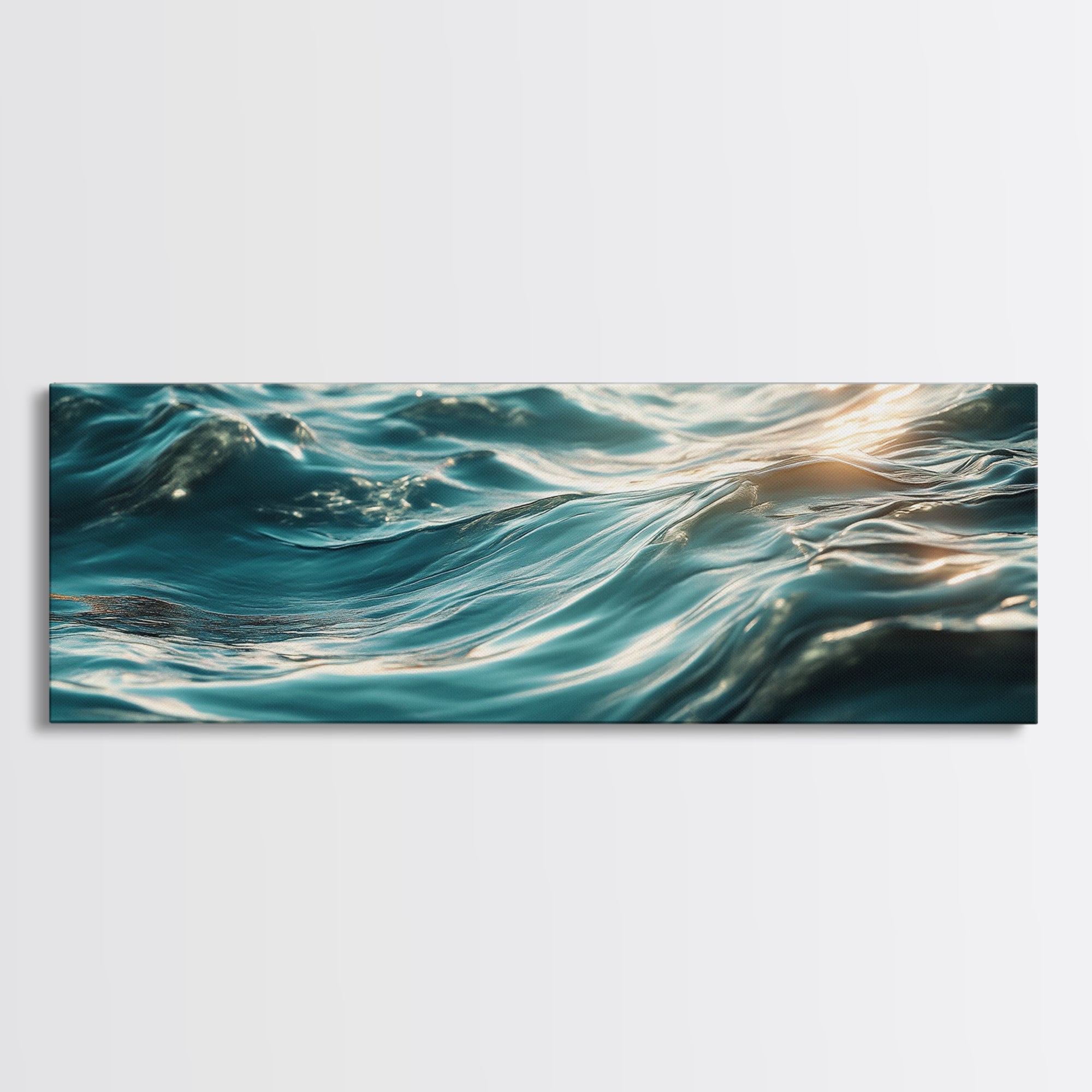 Ocean Wave Painting Deep Blue Water Photography Wall Art Serene Minima ...