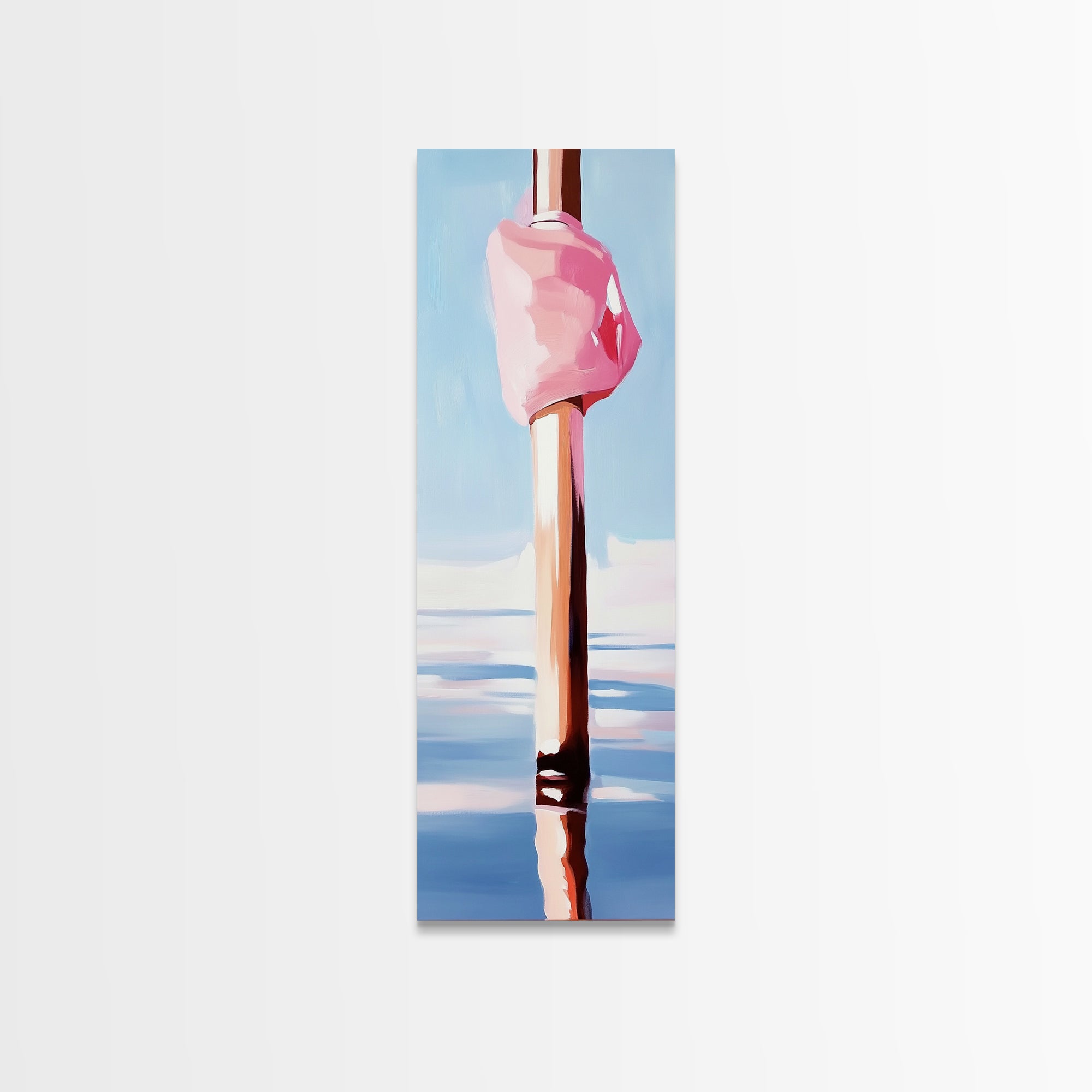 Pink Sunset Reflection, Nature Canvas Print, Minimalist Landscape Art ...
