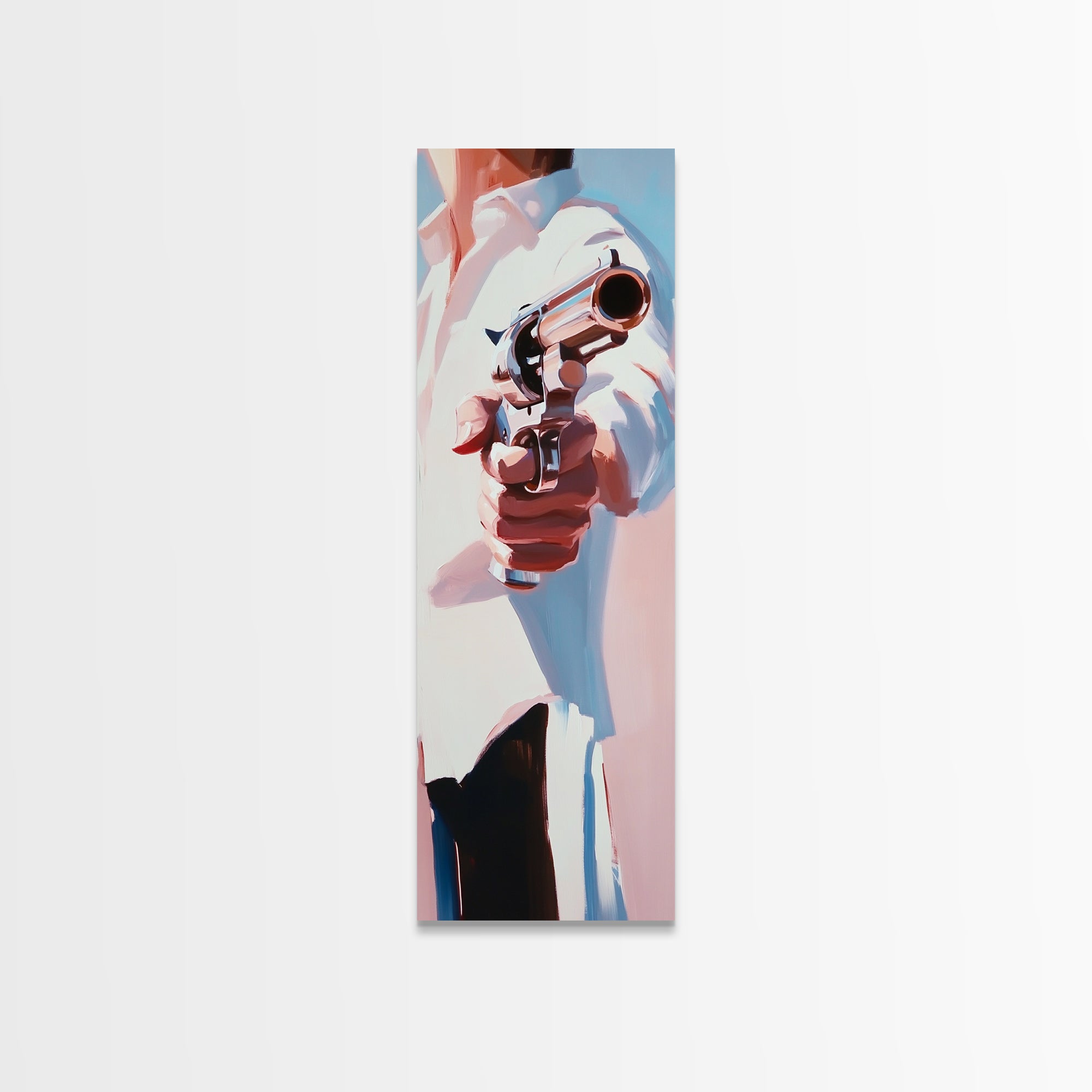 Gunman, Western Art, Framed Canvas Print, Modern Cowboy Wall Art, Masc ...