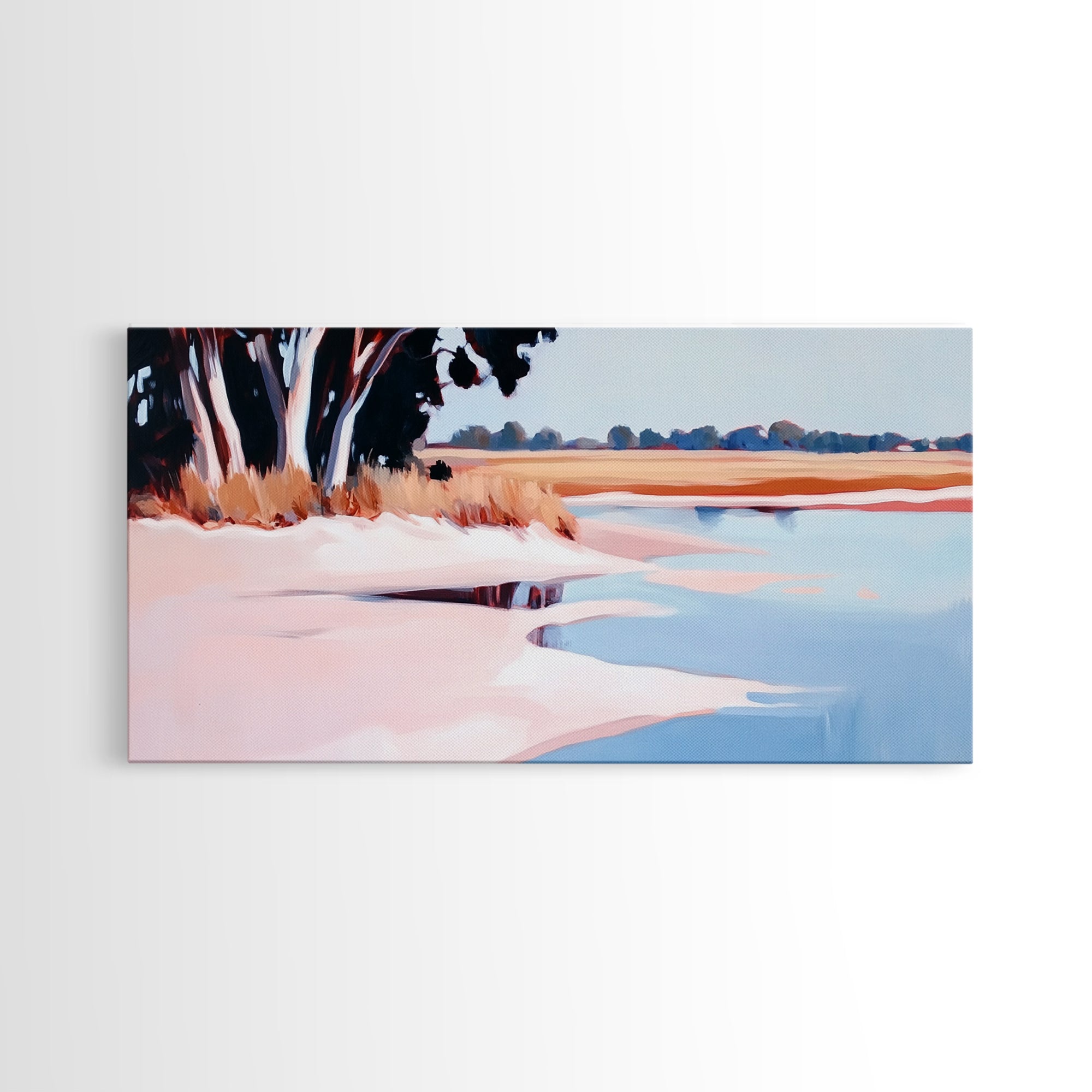 Marsh Landscape, Seaside Escape, Nature Painting, Calm Aesthetic, Fram ...