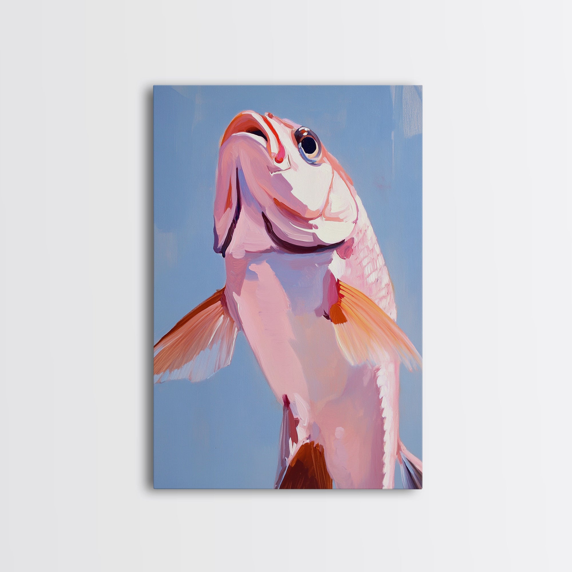 Redfish, Fishing Art, Coastal Decor, Nautical Wall Art, Framed Canvas ...
