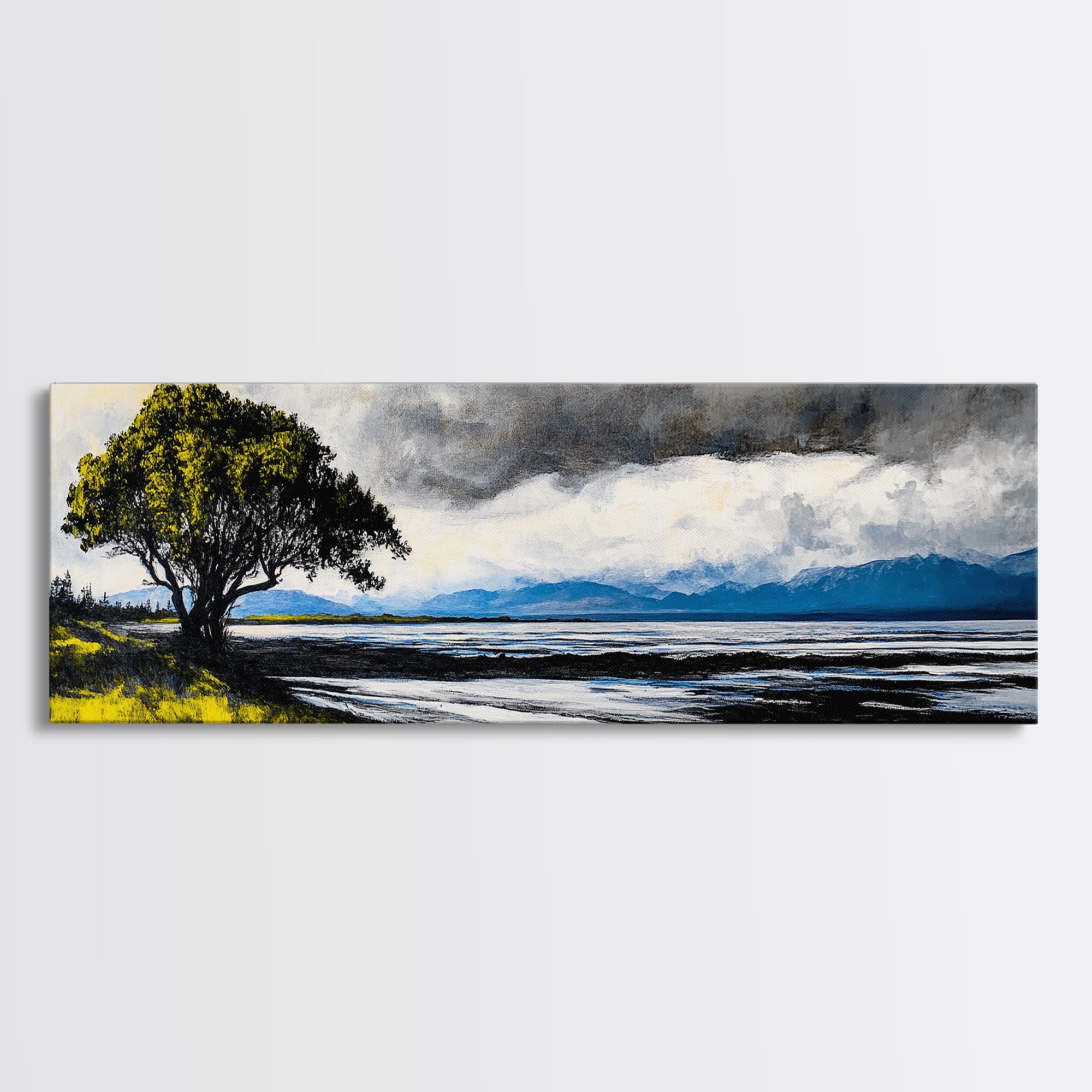 Stormy Landscape, Dramatic Tree Art, Coastal Wall Art, Nature Inspired ...
