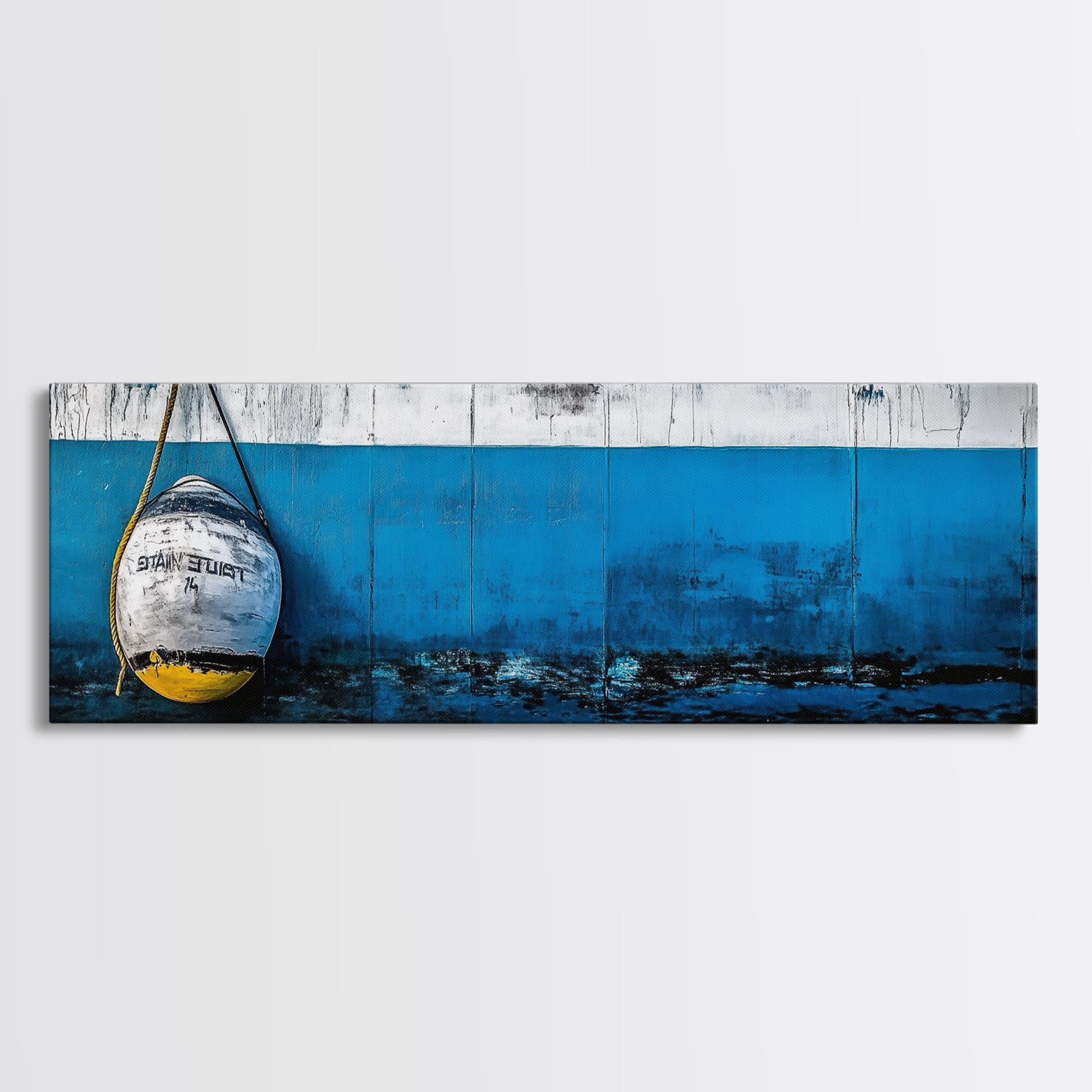 Nautical Buoy, Rustic Ocean Art, Coastal Wall Decor, Vintage Seaside P ...