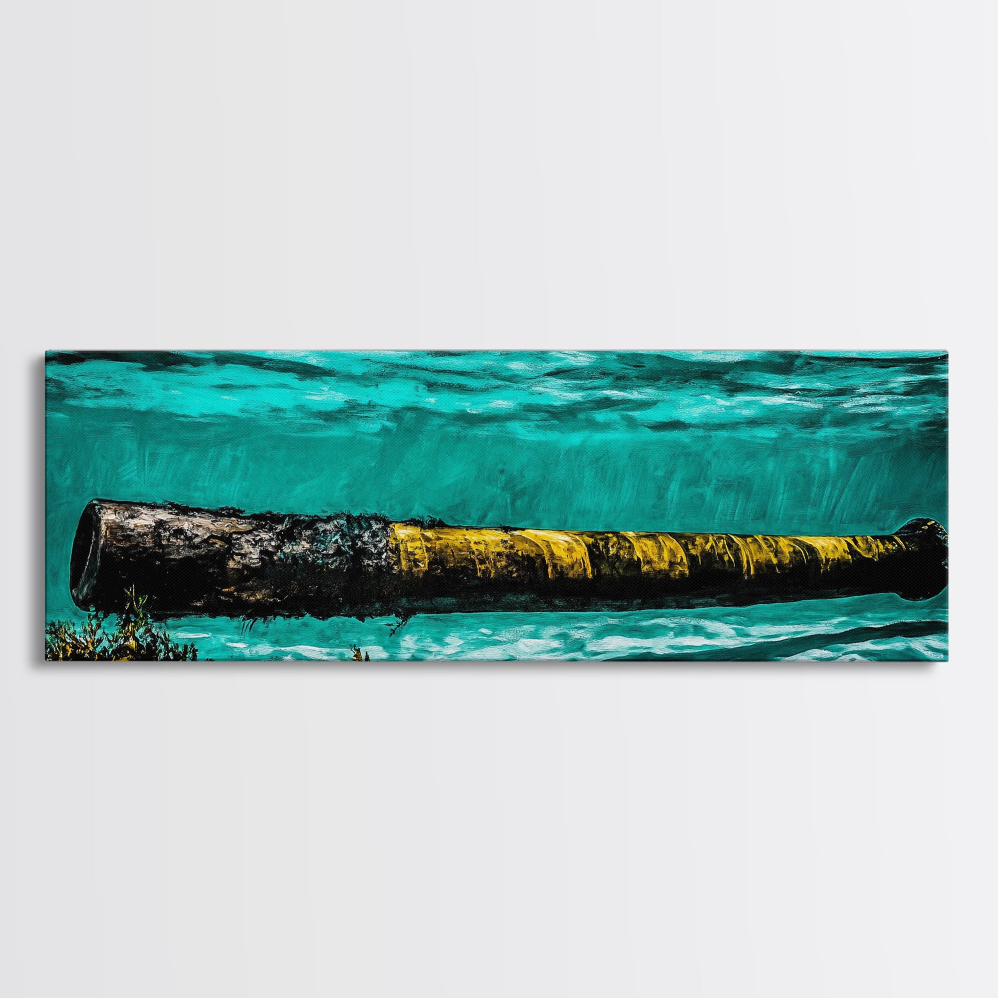 Submerged Cannon, Underwater Art, Nautical Decor, Military History Pri ...