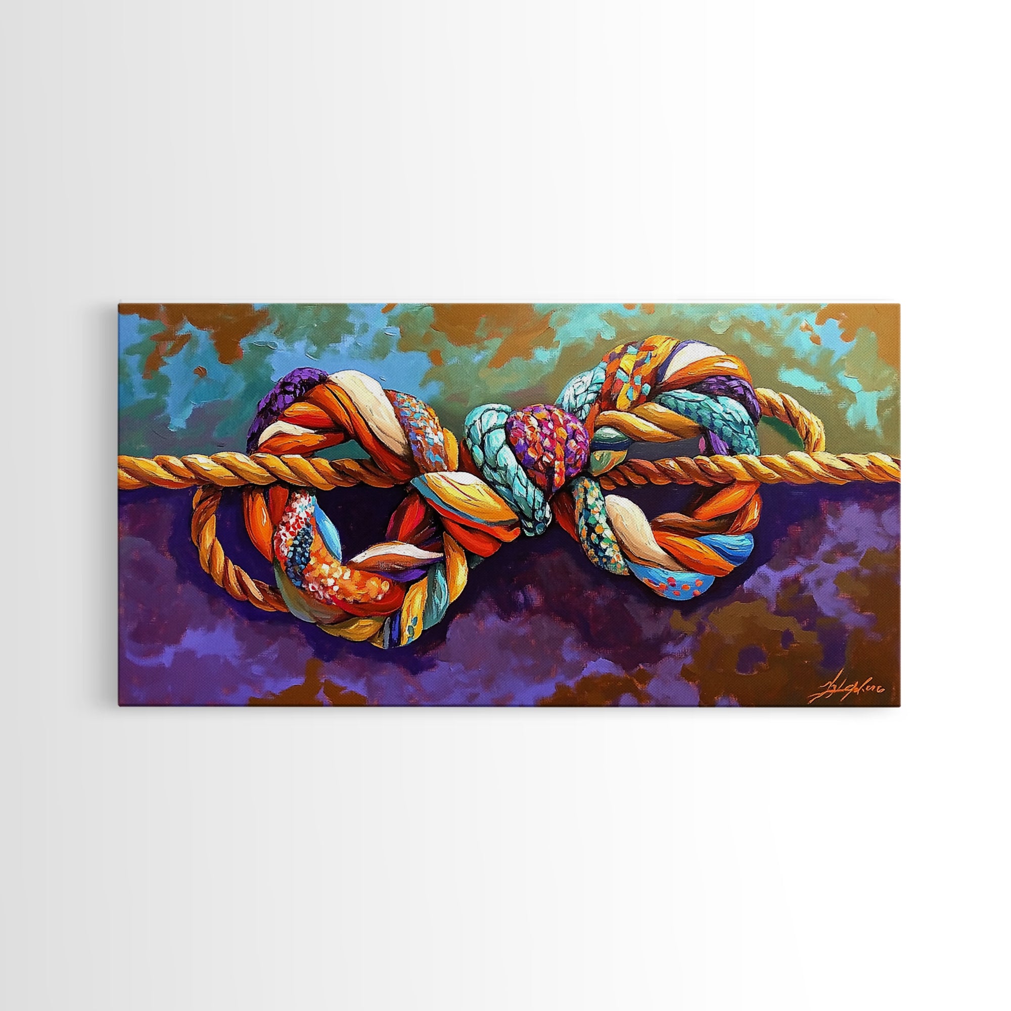 Knot Rope, Colorful, Abstract nautical knot design in vivid colors, Ca ...