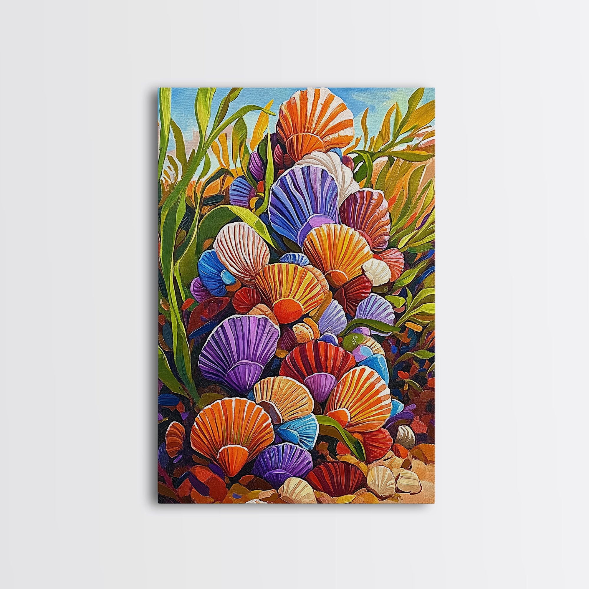 Rainbow Seashells, Coastal Treasures, Ocean Shell Art, Beach Decor, Fr ...