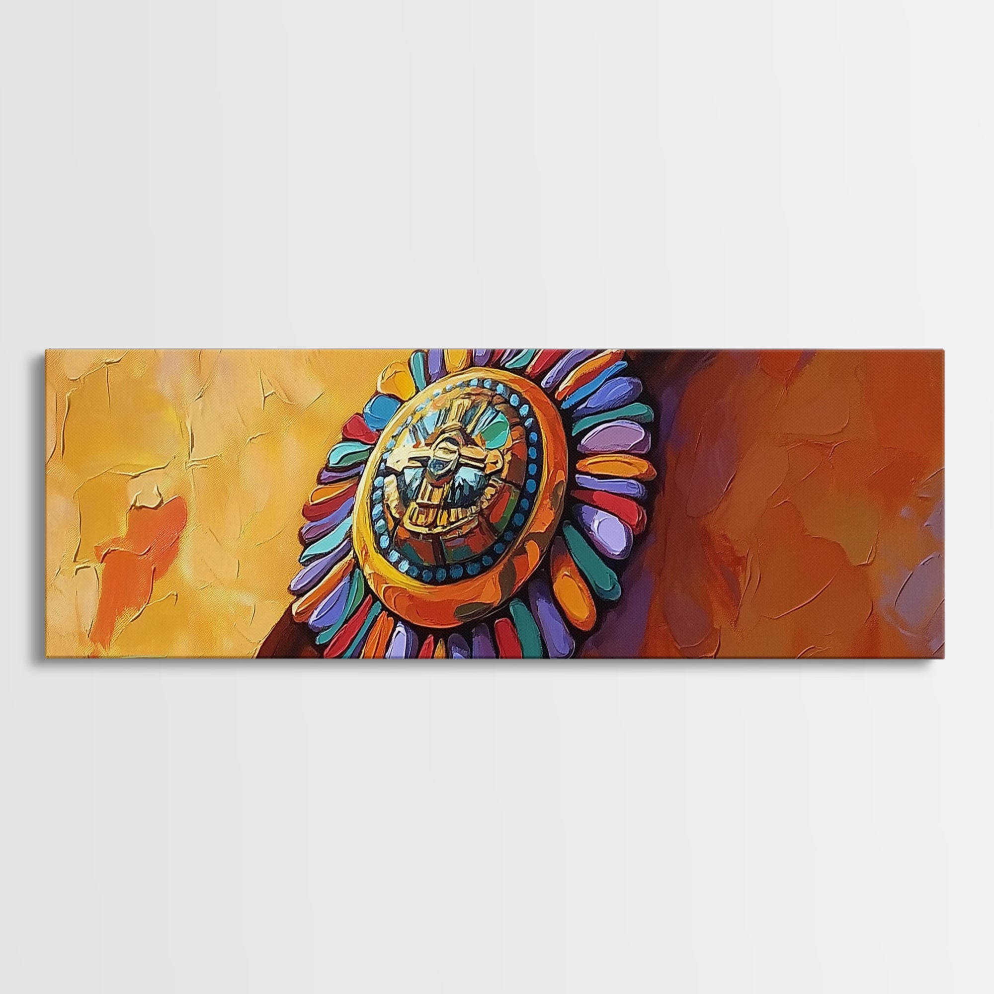 Aztec Sun Symbol, Bold Tribal Accent, Southwest Vibe Art, Native Motif ...