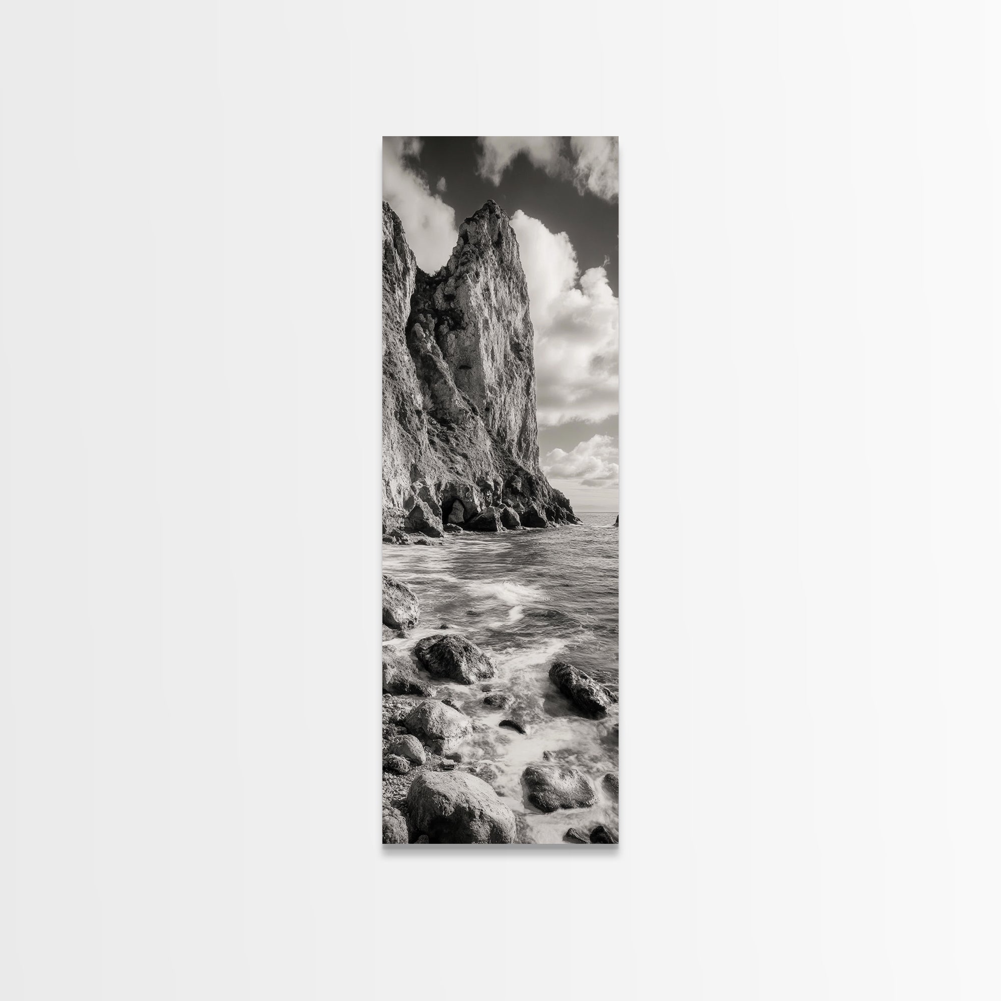 Coastal Cliffside, Seaside Rock Wall, Ocean Wilderness, Canvas Print ...