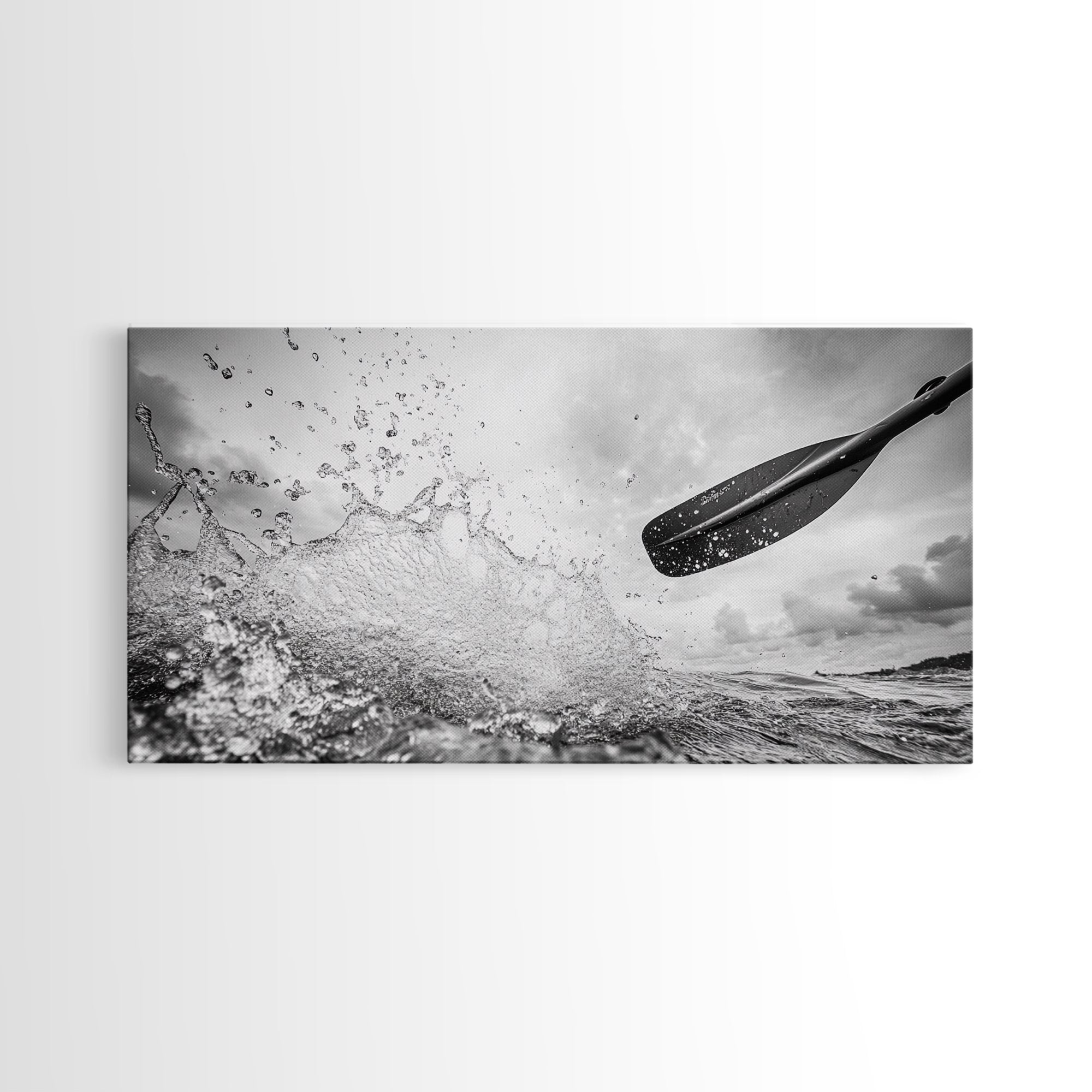 Water Splash Paddle, Adventure Photography, Kayaking Ocean Scene, Fram ...