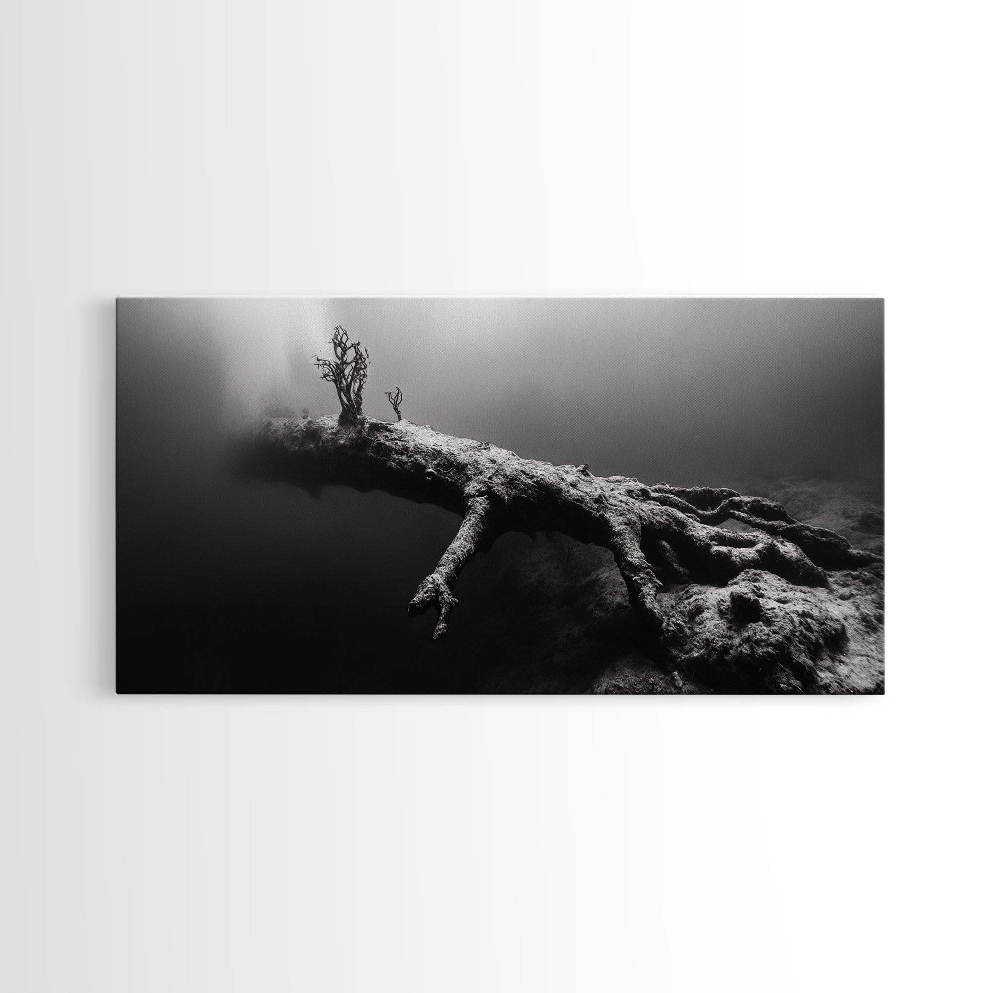 Underwater Tree, Ocean Roots, Nature Surrealism, Canvas Print, Moody N ...